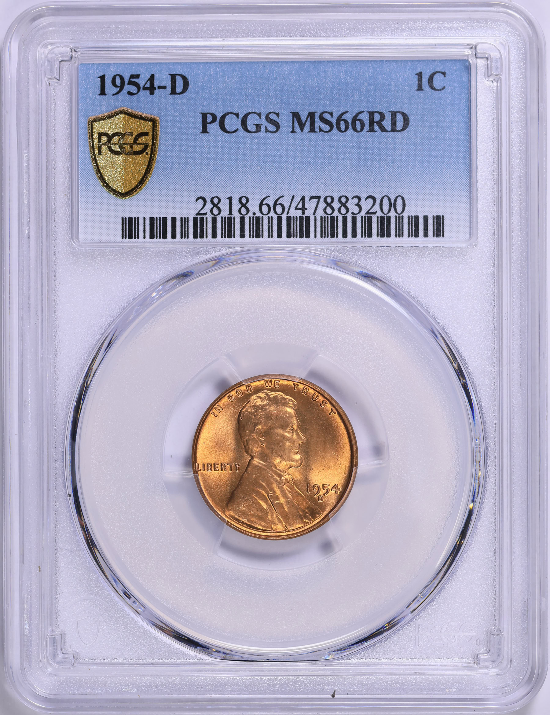 1954-D Lincoln Cent PCGS MS-66 RD (Item 1778553) | GreatCollections Coin Auctions