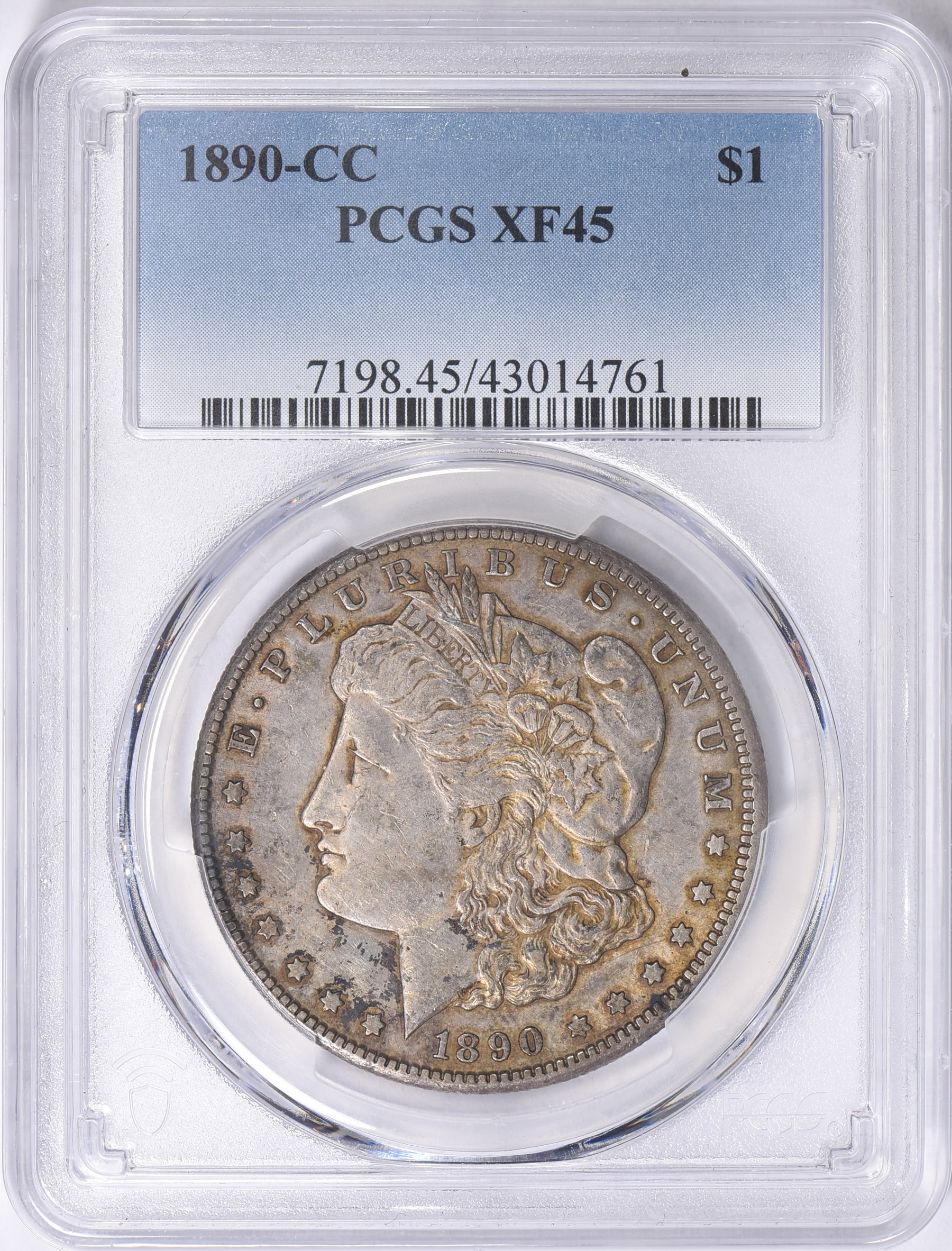1890-CC Morgan Silver Dollar PCGS XF-45 (Item 1778597) | GreatCollections Coin Auctions