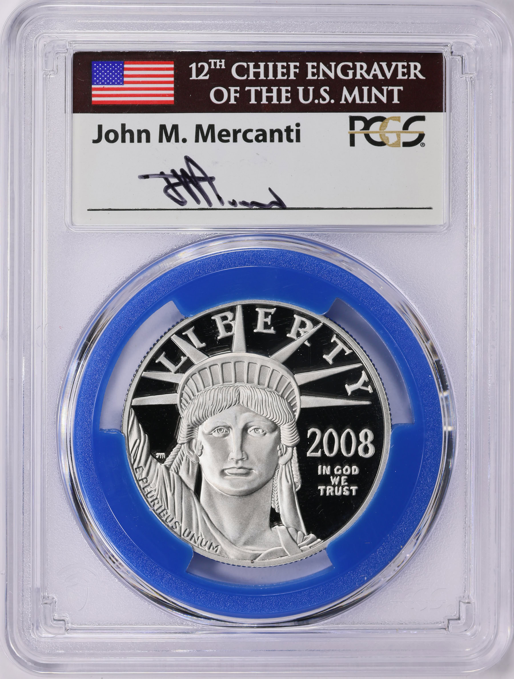 2008-W $100 One-Ounce Platinum American Eagle Statue of Liberty First ...