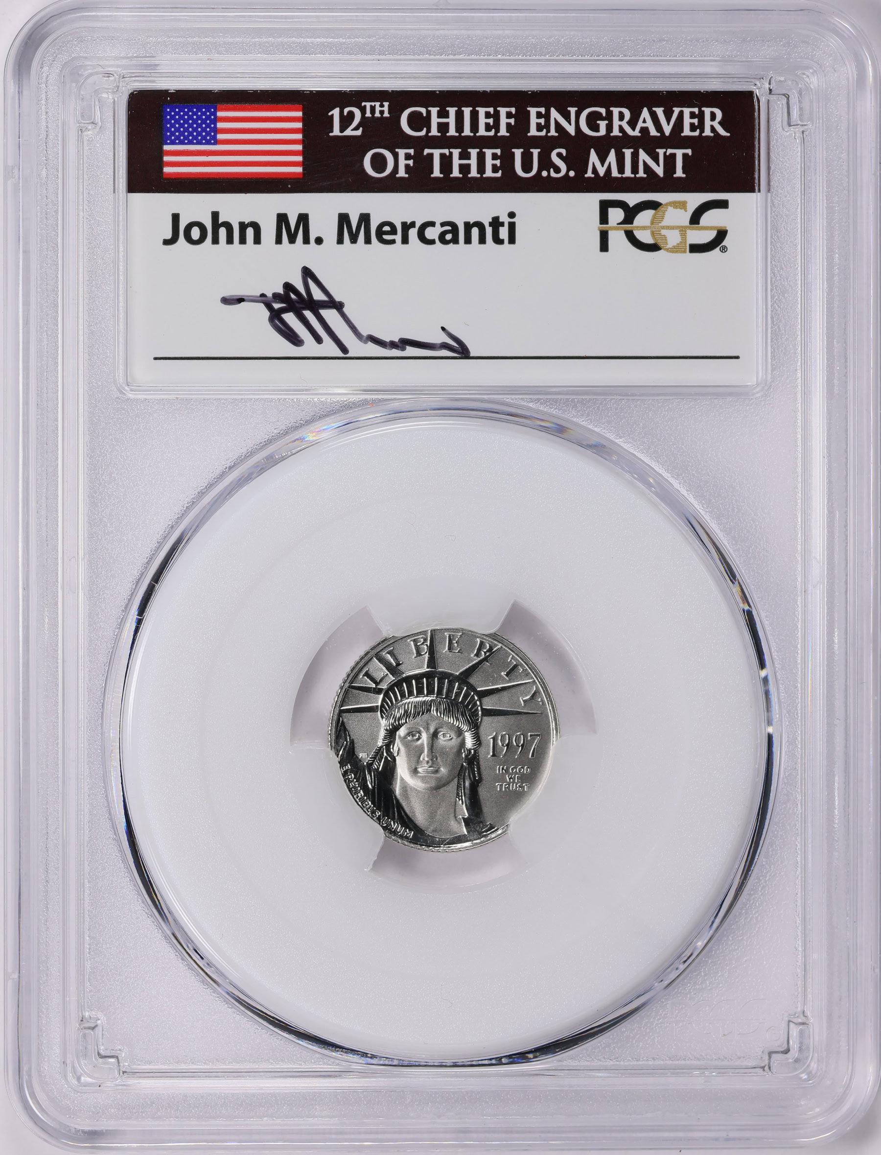 1997 $10 Tenth-Ounce Platinum American Eagle Statue of Liberty Mint ...