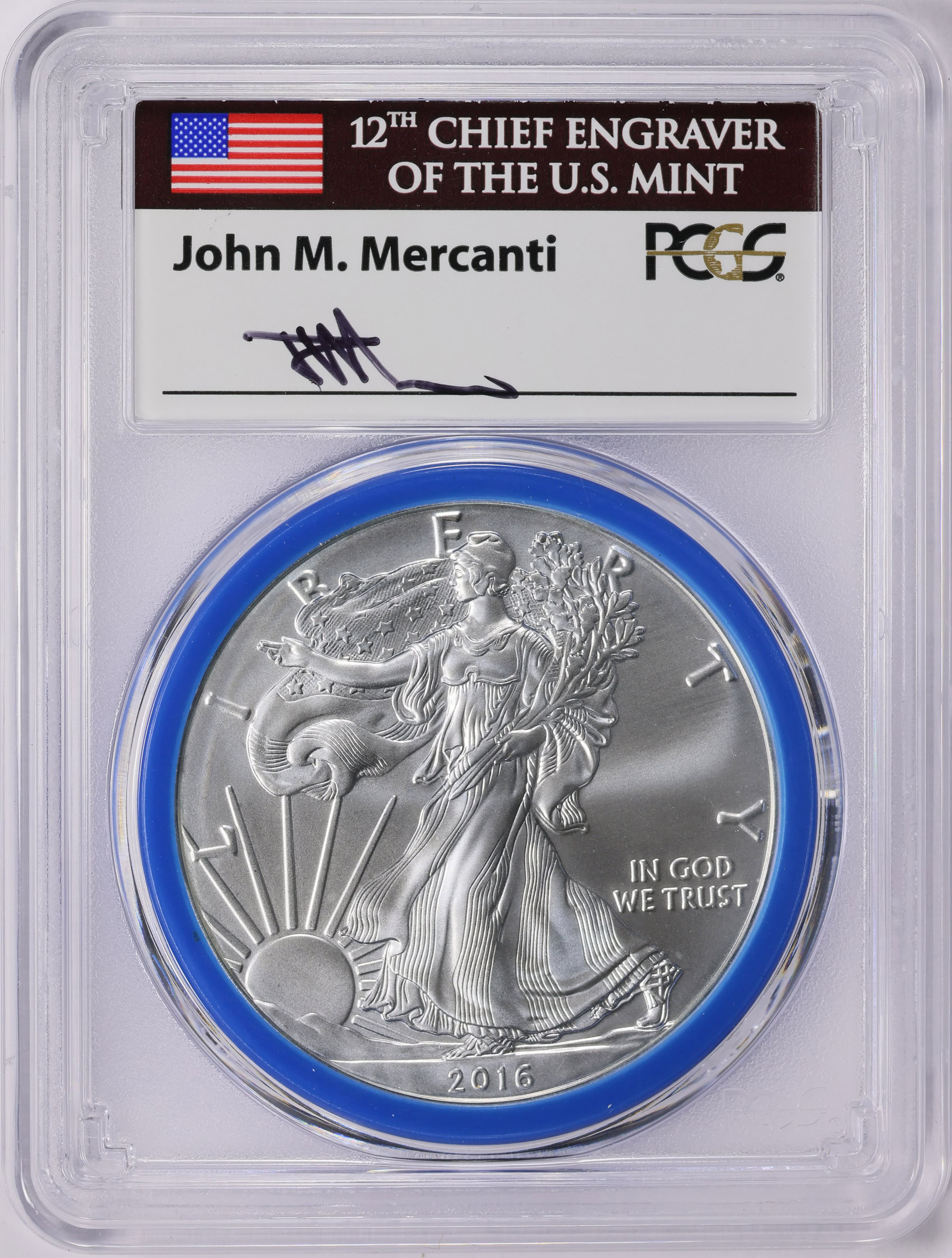 2016-W $1 Silver Eagle Burnished Struck at West Point 30th Anniversary Lettered Edge Mint ...