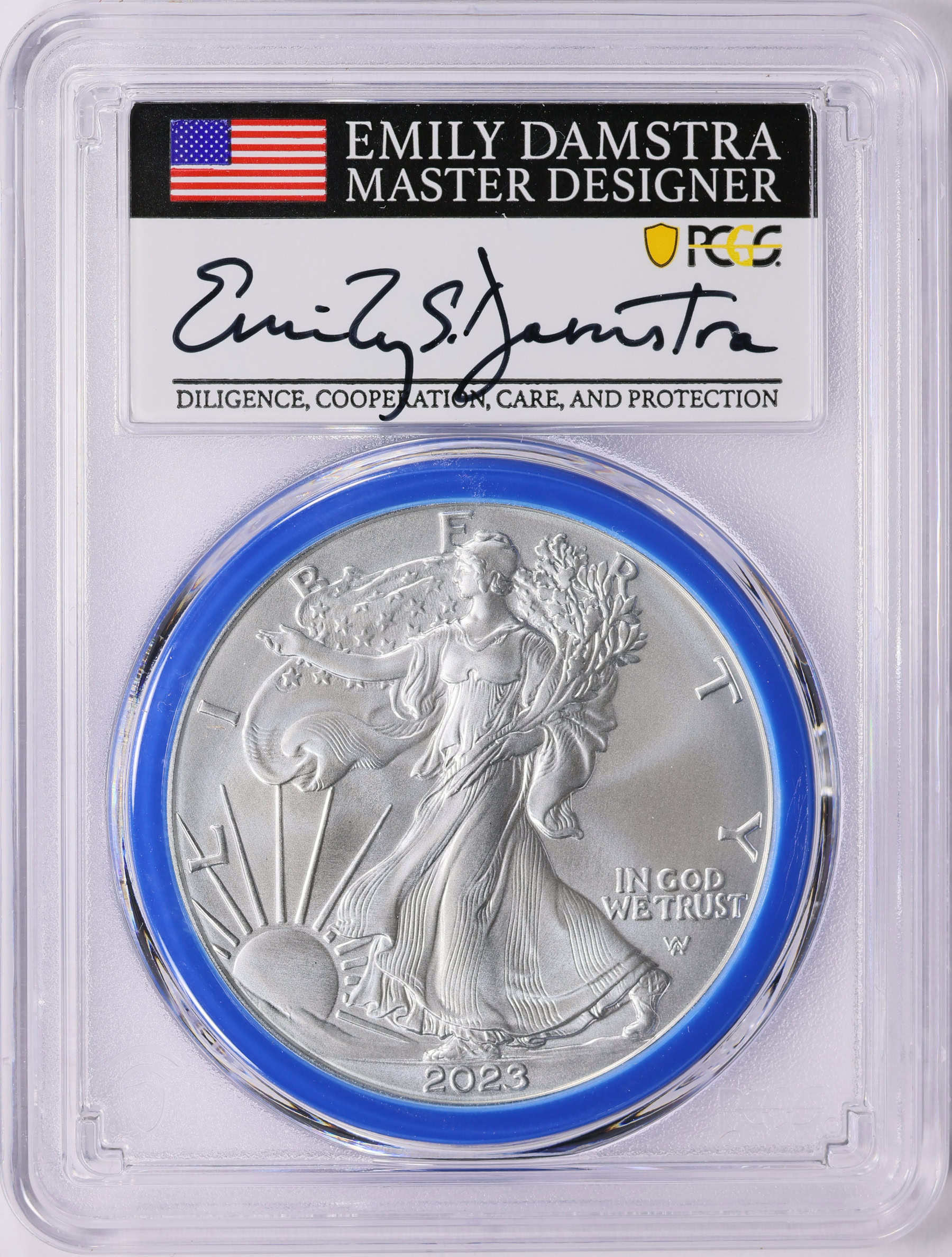 2023-W $1 Silver Eagle Burnished Mint Designer Series First Day of ...