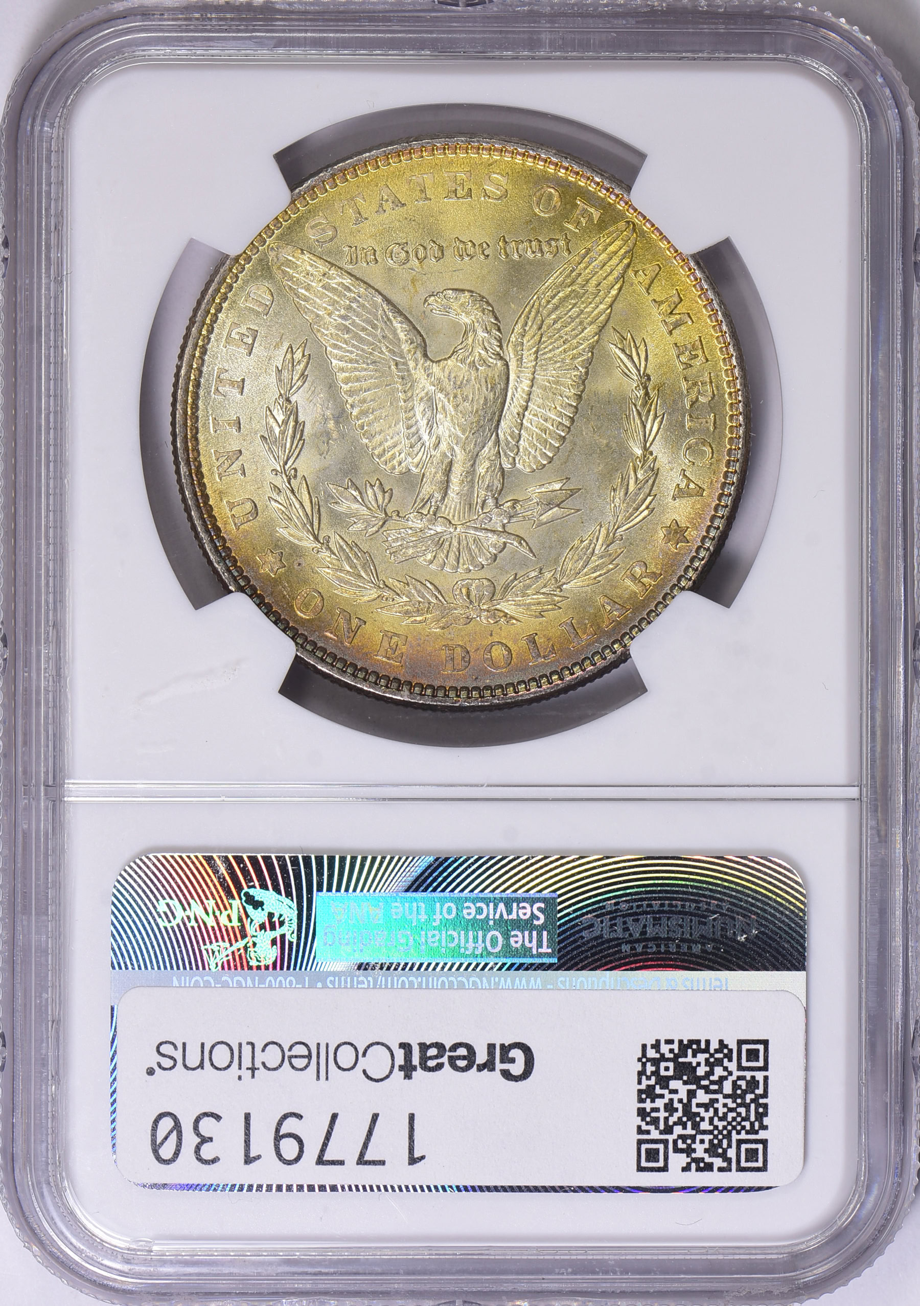 1886 Morgan Silver Dollar NGC MS-63 ★ (Toned) (Aurora Orban Collection ...