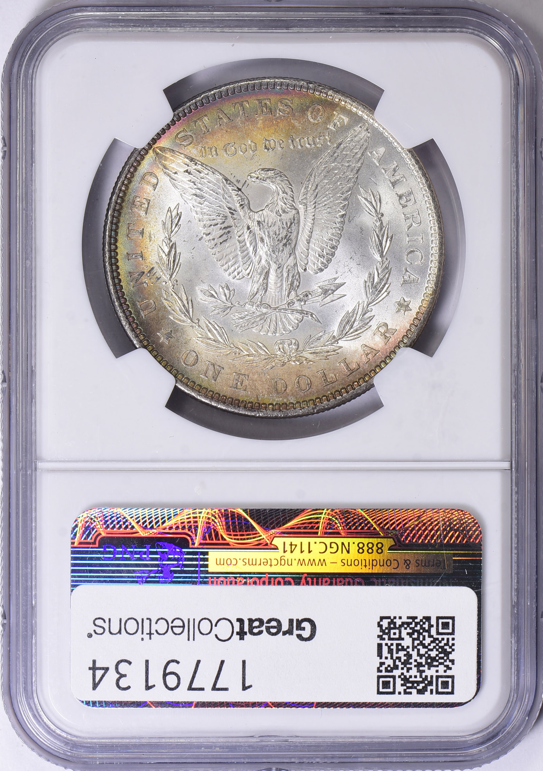 1888 Morgan Silver Dollar NGC MS-63 (Toned) (Item 1779134) | GreatCollections Coin Auctions