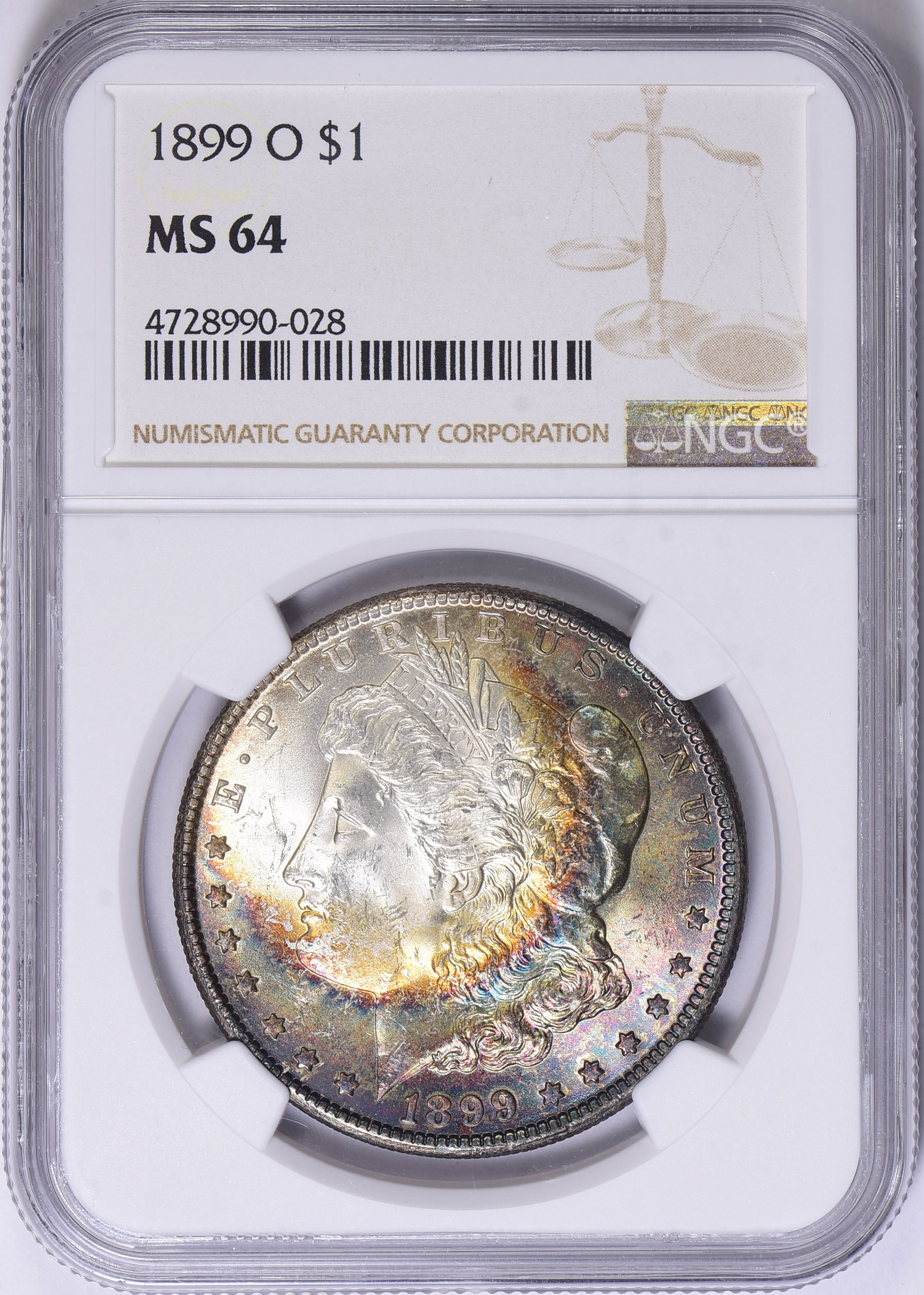 1899-O Morgan Silver Dollar NGC MS-64 (Toned) (Item 1779136 ...
