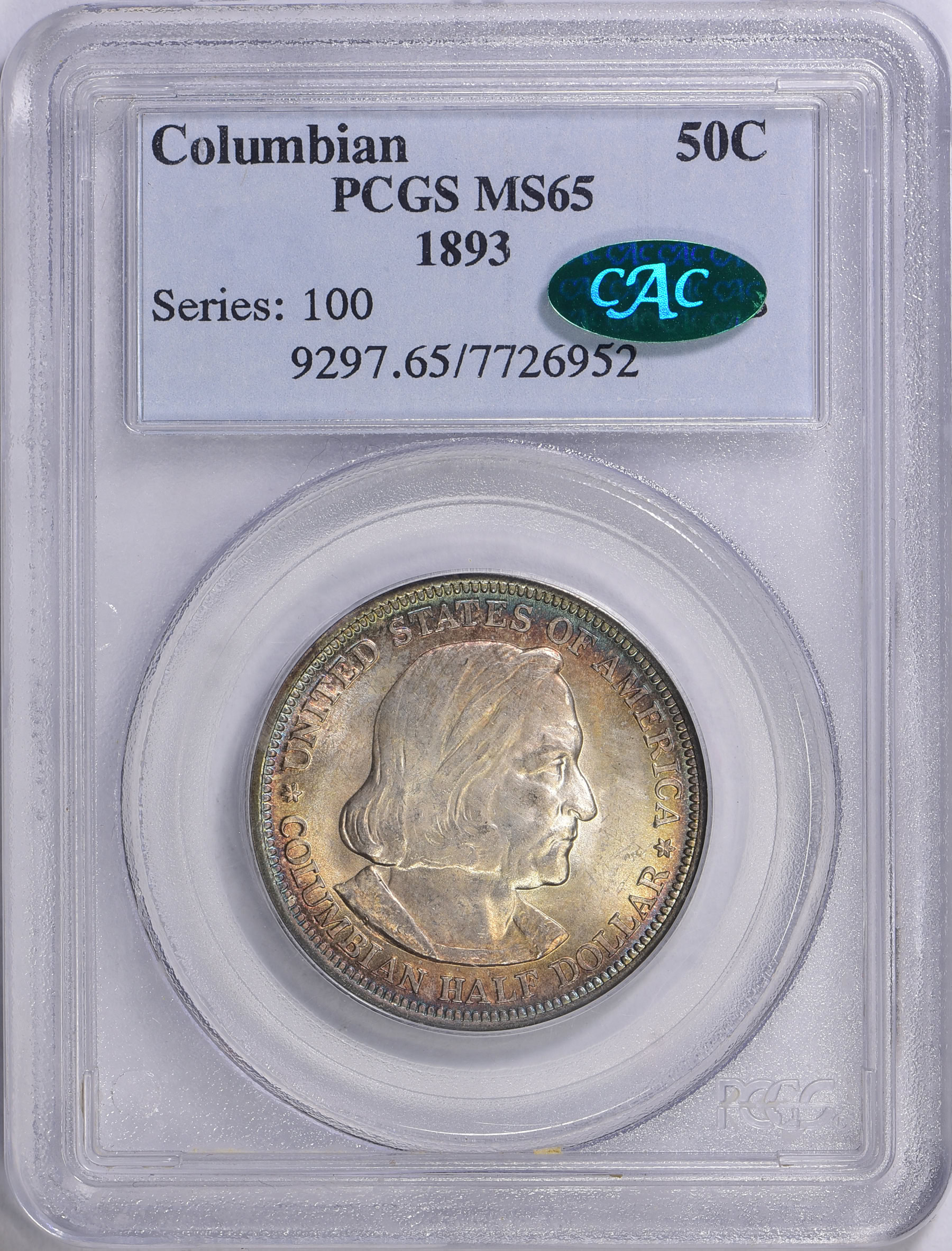 1893 World Columbian Exposition Half Dollar PCGS MS-65 (CAC Green ...