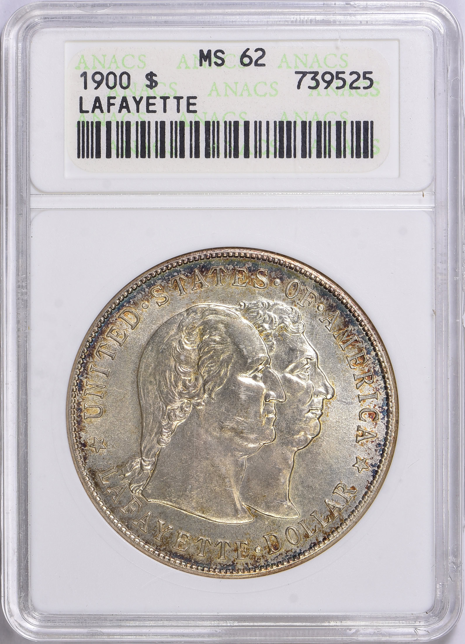 1900 Lafayette Dollar ANACS MS-62 OH (Toned) (Item 1779278 ...