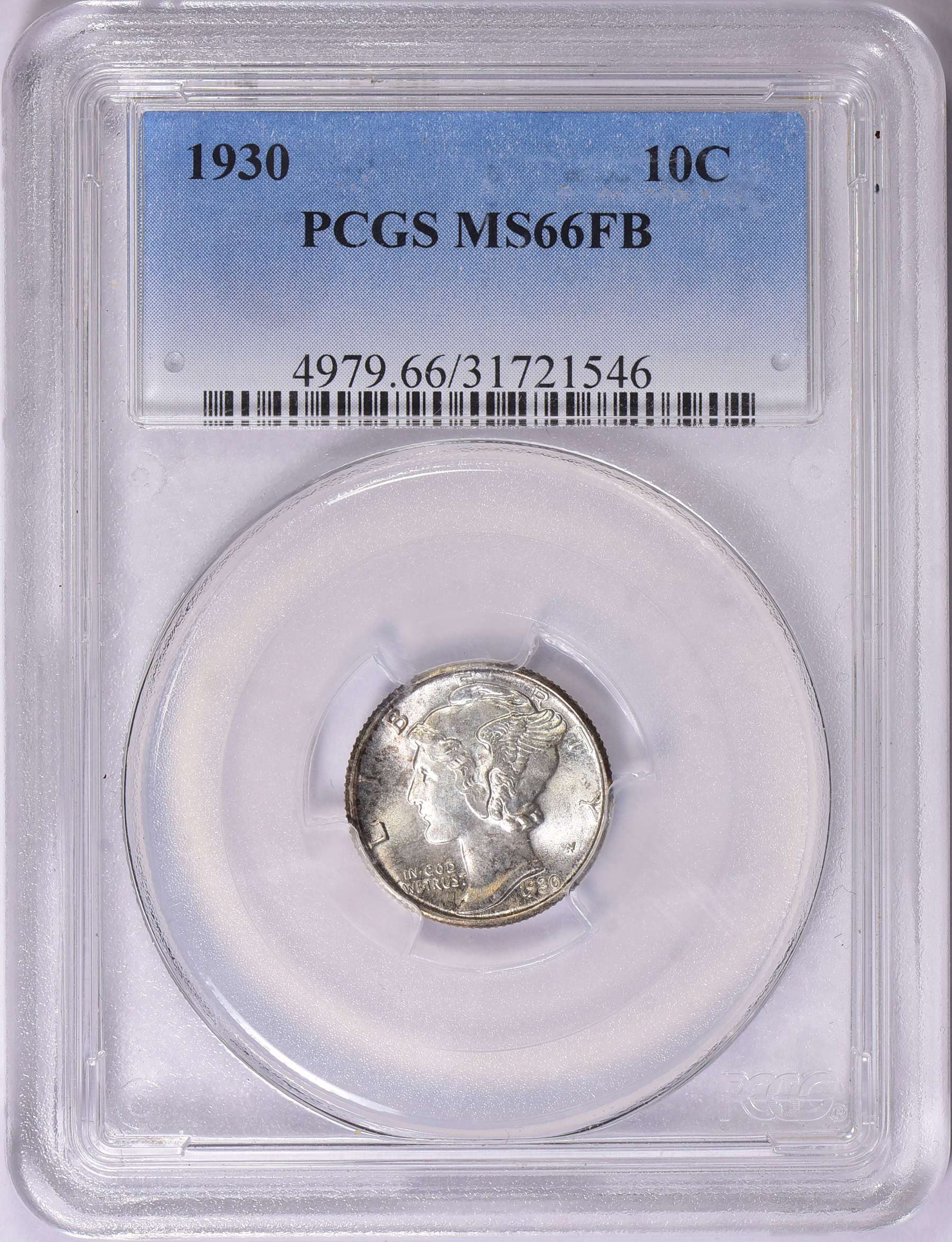 1930 Mercury Dime PCGS MS-66 FB (Item 1779289) | GreatCollections Coin ...