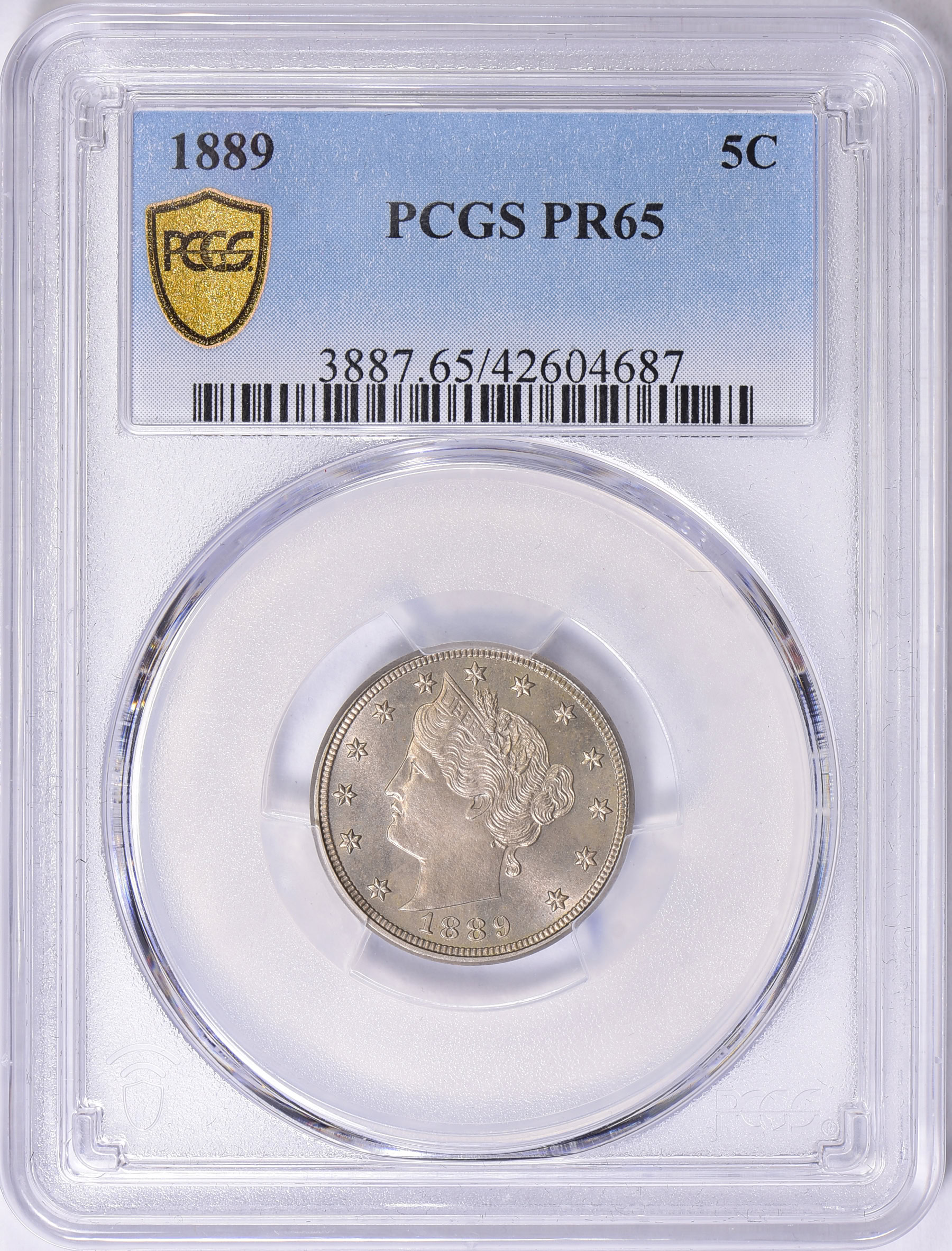 1889 Liberty Nickel PCGS Proof-65 (Item 1779309) | GreatCollections ...