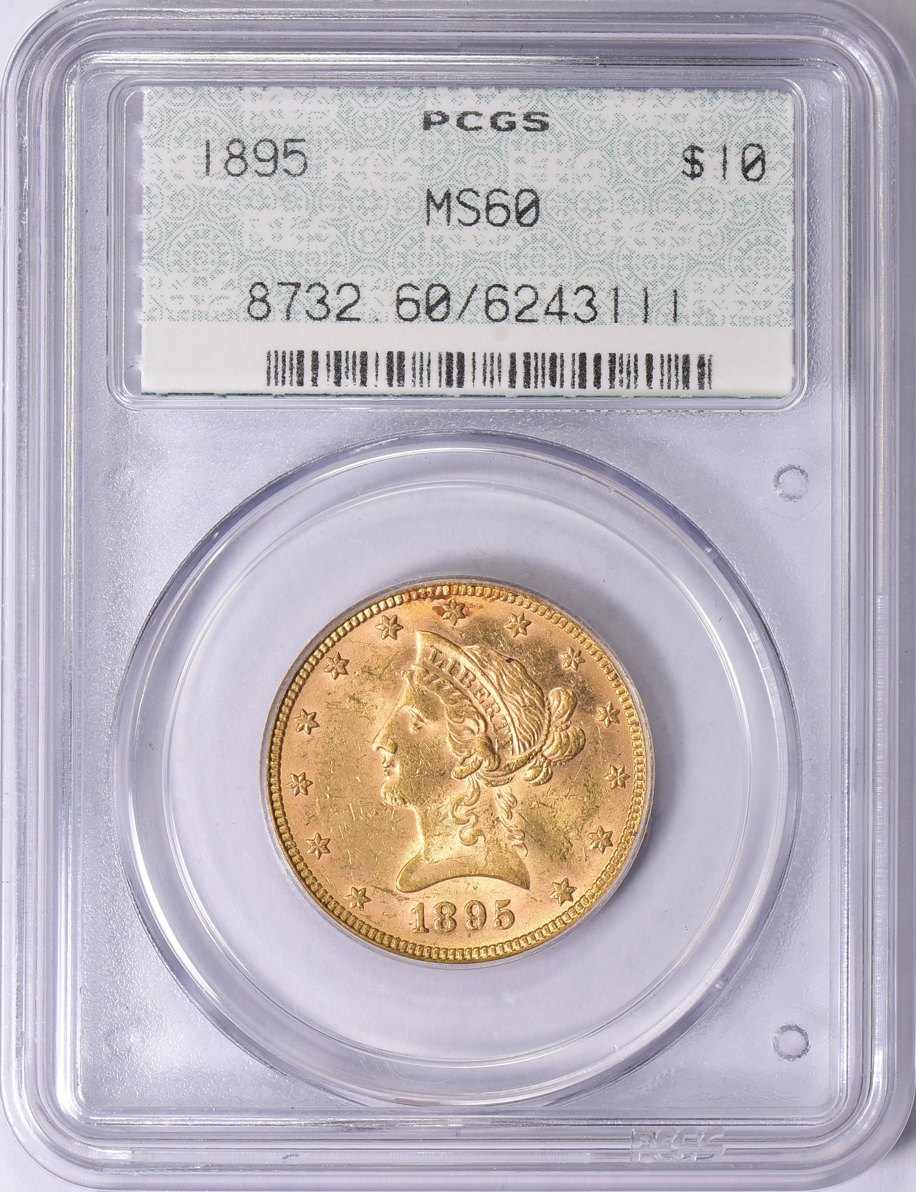 1895 Liberty Gold Eagle PCGS MS-60 OGH (Doily) (Item 1779380 ...