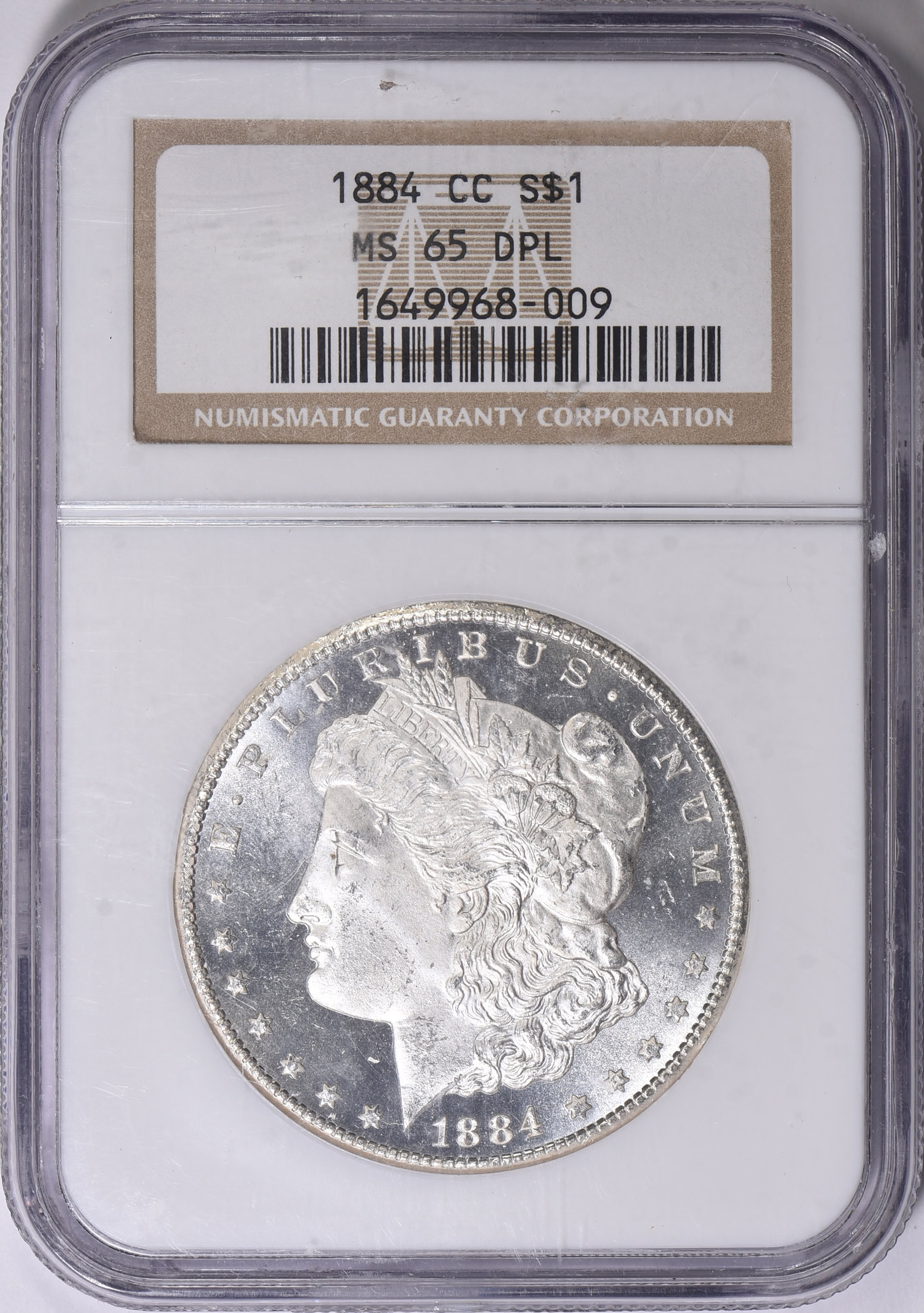 1884-CC Morgan Silver Dollar NGC MS-65 DMPL (Item 1779425) | GreatCollections Coin Auctions