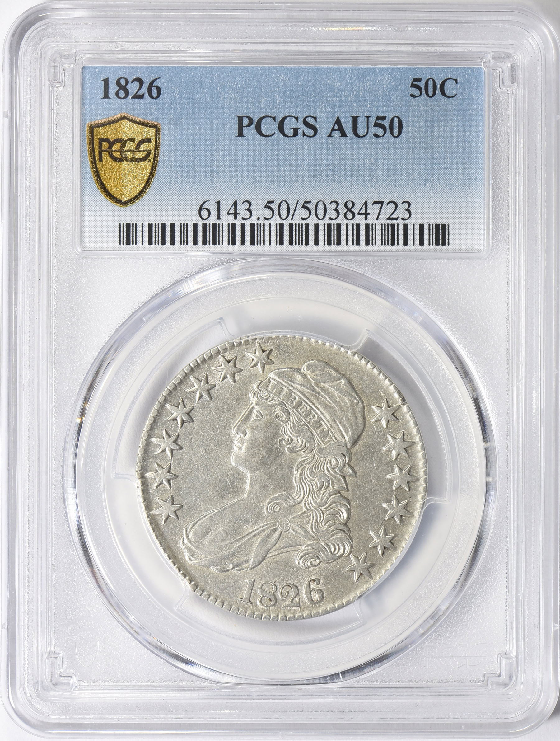 1826 Capped Bust Half Dollar PCGS AU-50 (Item 1779497) | GreatCollections Coin Auctions