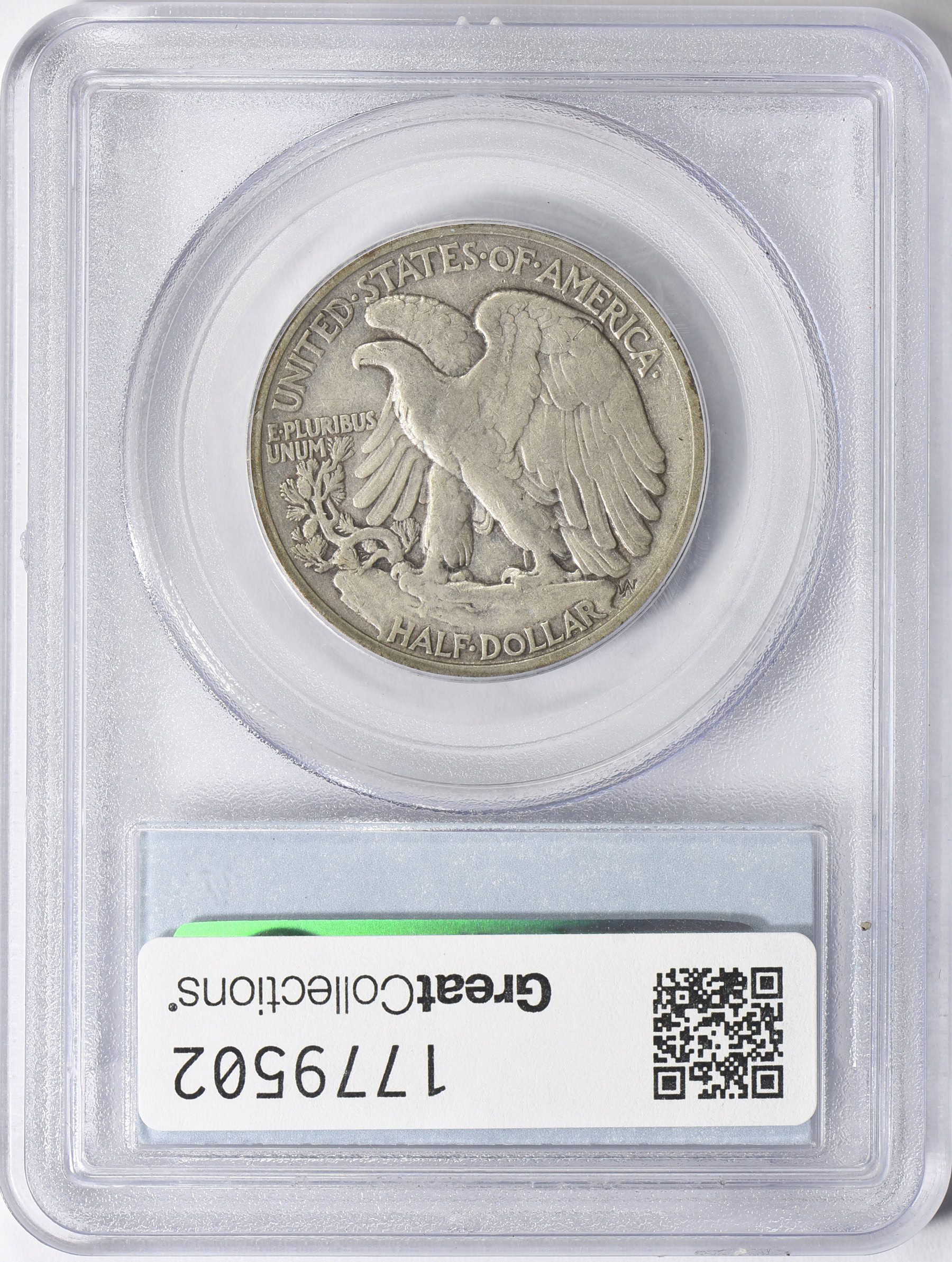 1917-D Walking Liberty Half Dollar Obverse Mintmark PCGS VF-25 (Item 1779502) | GreatCollections ...