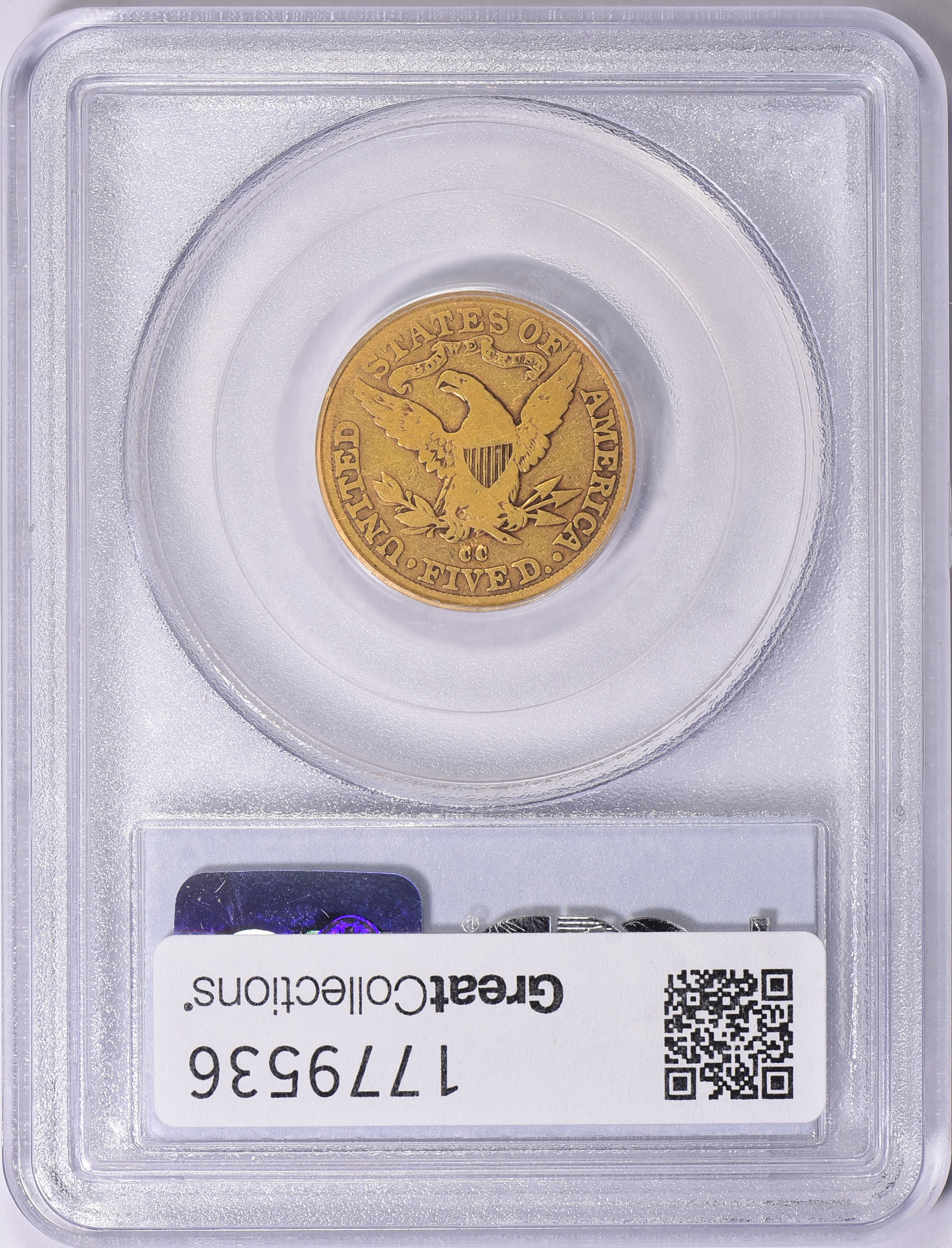 1882-CC Liberty Gold Half Eagle PCGS VG-10 (Item 1779536) | GreatCollections Coin Auctions