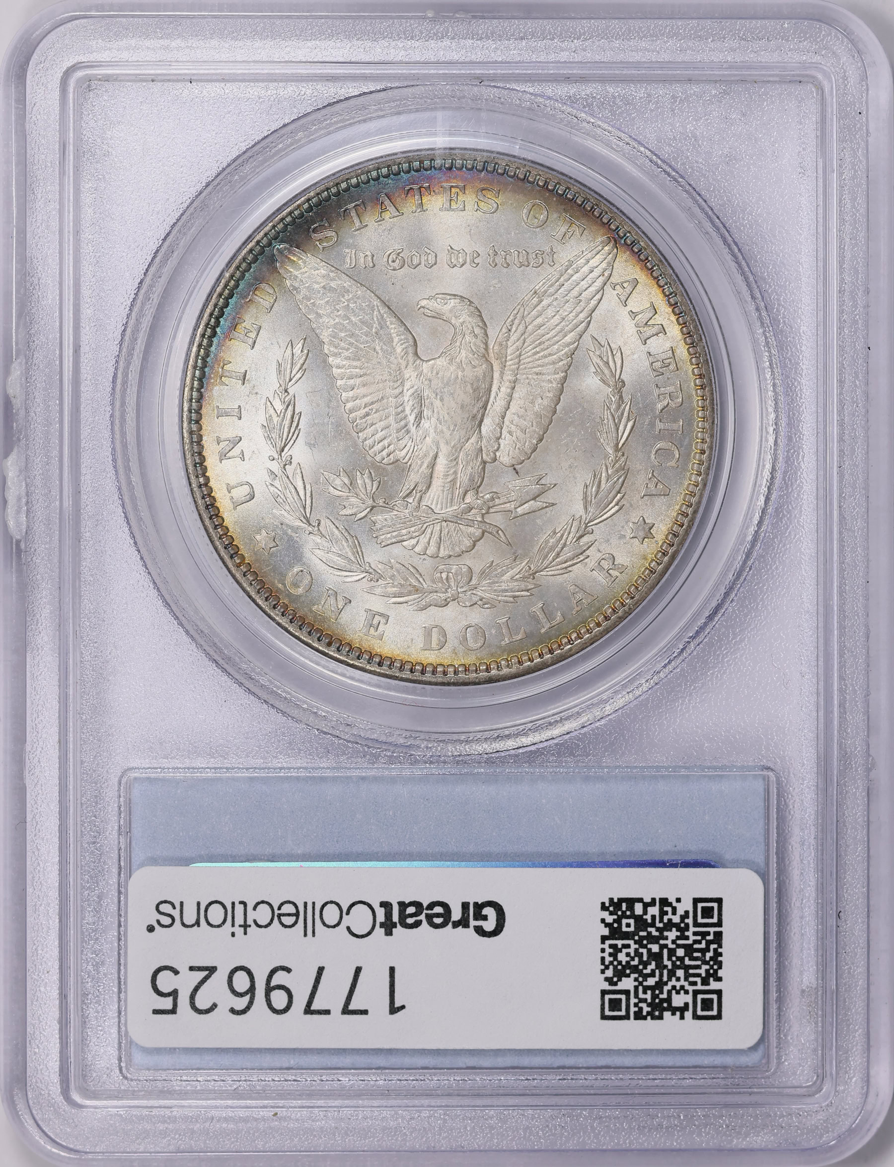 1890 Morgan Silver Dollar PCGS MS-64 (Toned) (Item 1779625) | GreatCollections Coin Auctions