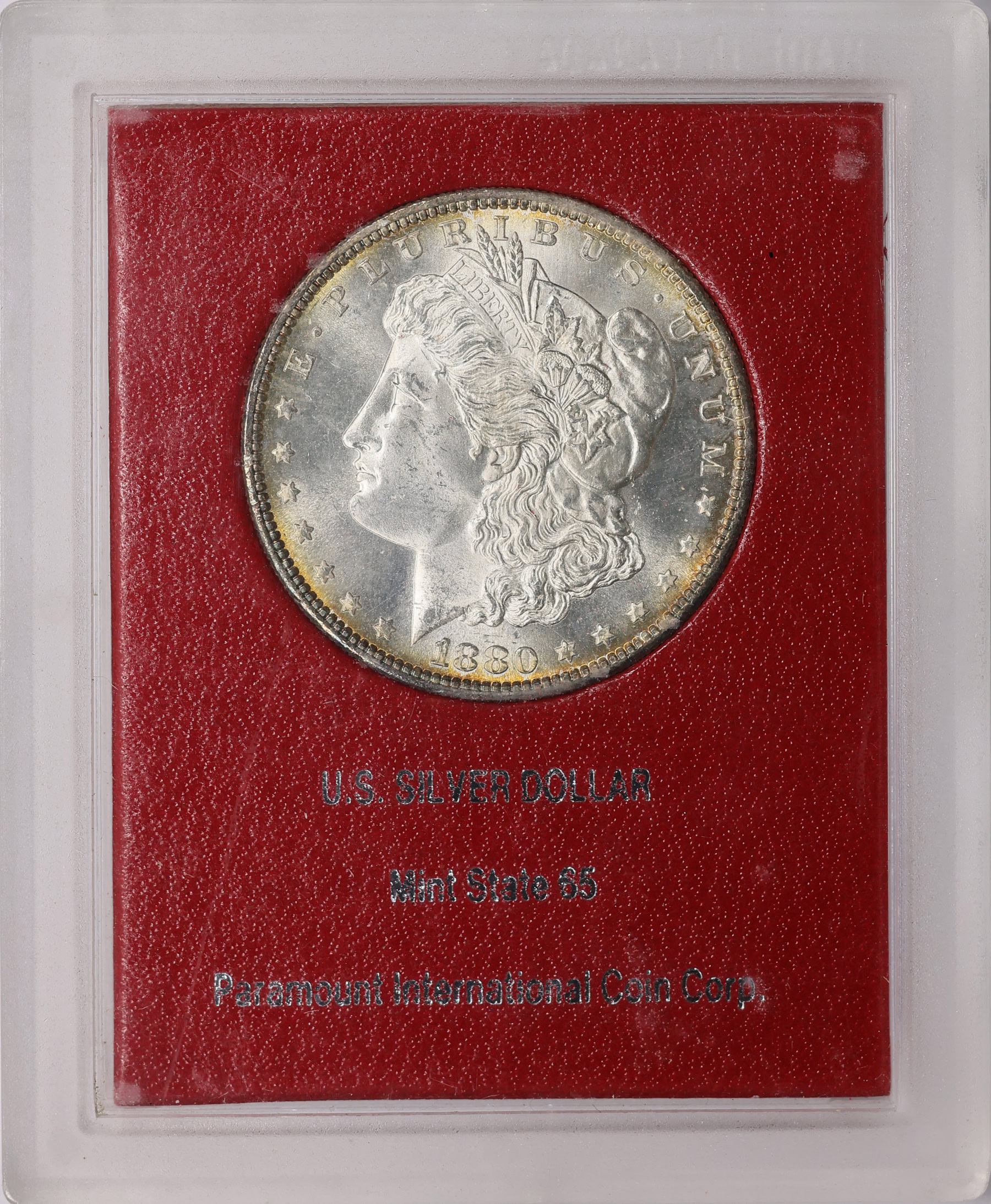 1880-S Morgan Silver Dollar MS-65 (Paramount Red Holder) (Toned) | Cert ...