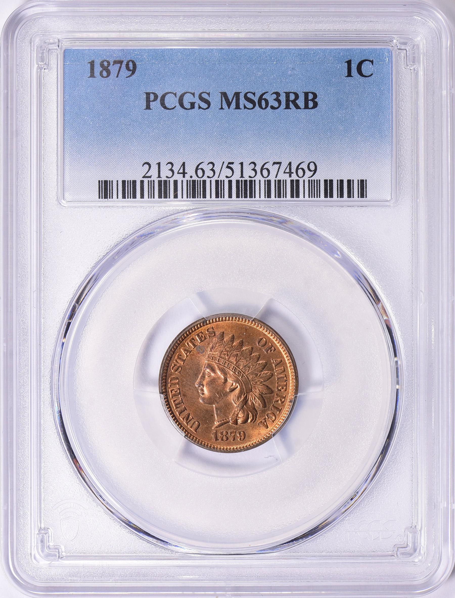 1879 Indian Cent PCGS MS-63 RB (Item 1779729) | GreatCollections Coin Auctions