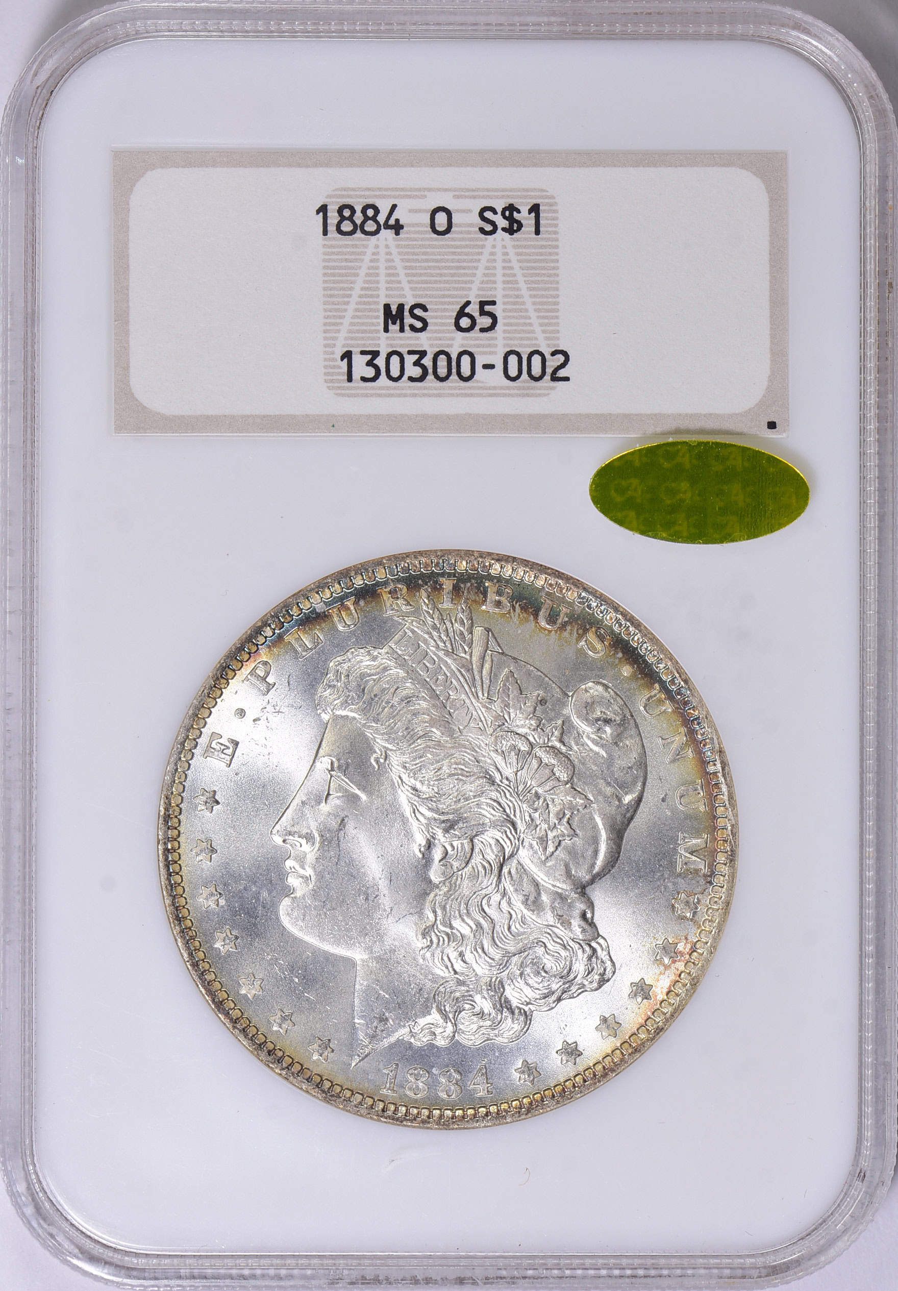 1884-O Morgan Silver Dollar NGC MS-65 (CAC Gold) OH (Toned) (Item 1779744) | GreatCollections ...