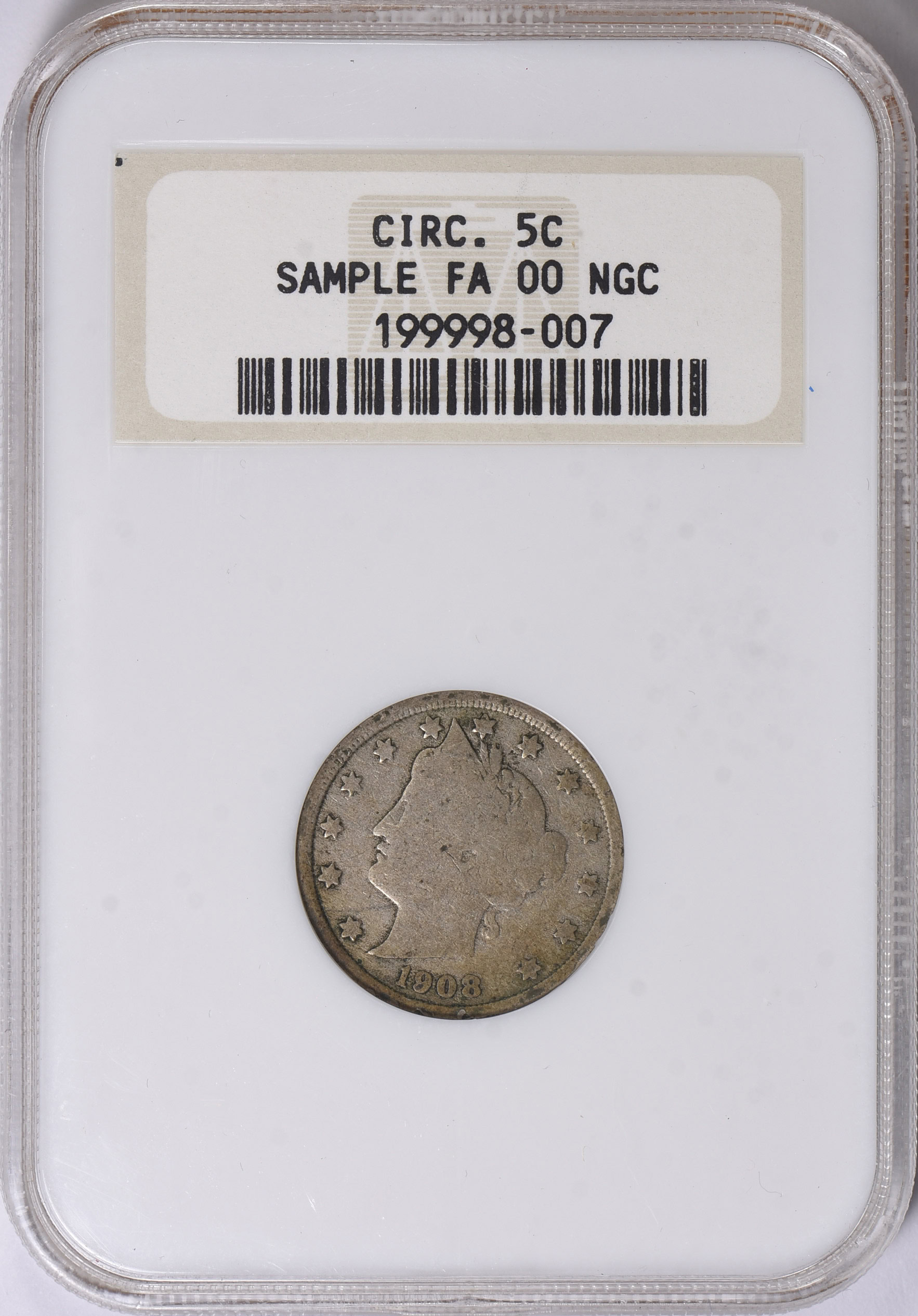 1908 Liberty Nickel NGC Circulated OH (Sample Slab) (Item 1779747 ...