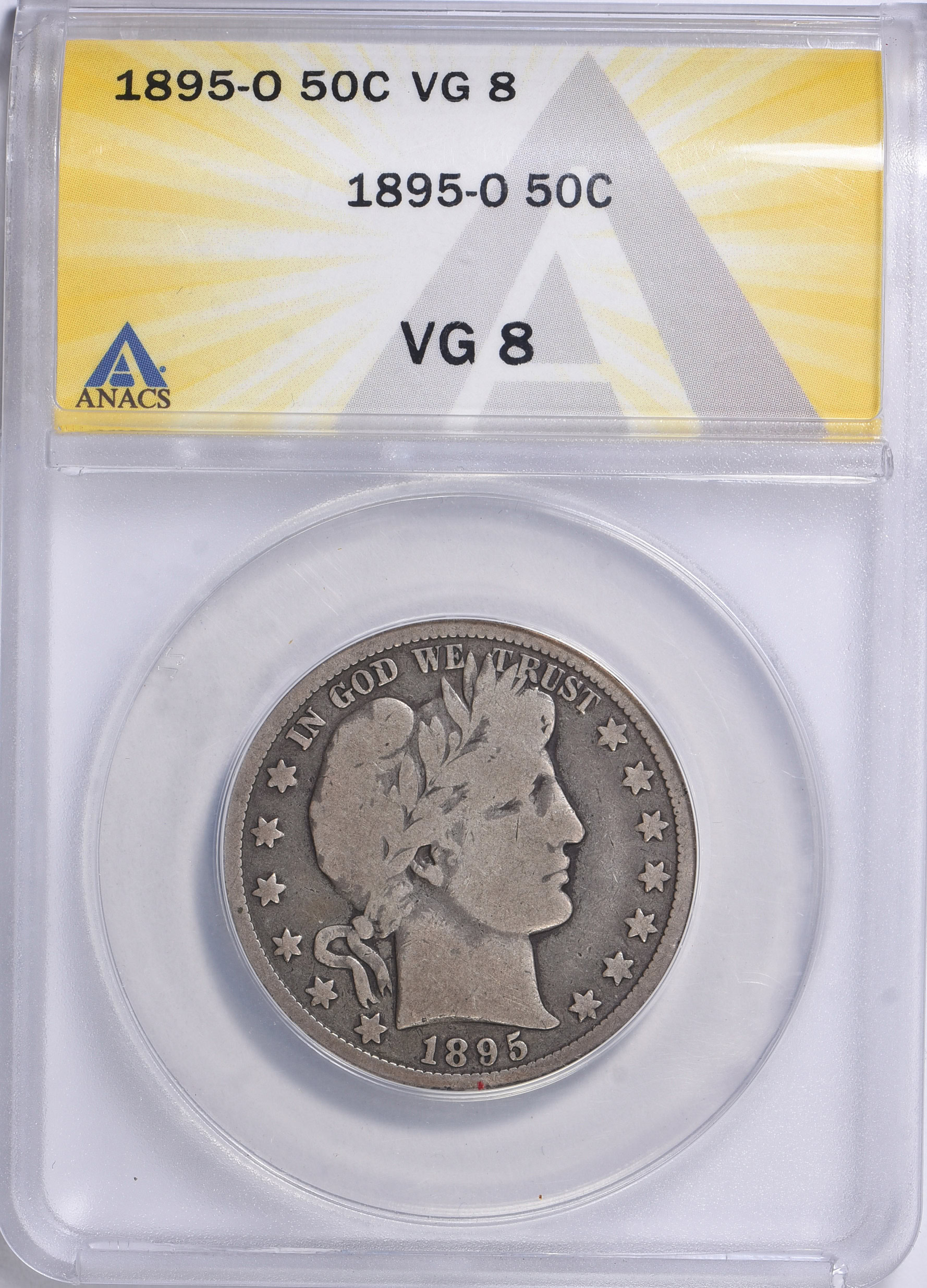 1895-O Barber Half Dollar ANACS VG-08 (Item 1779902) | GreatCollections Coin Auctions