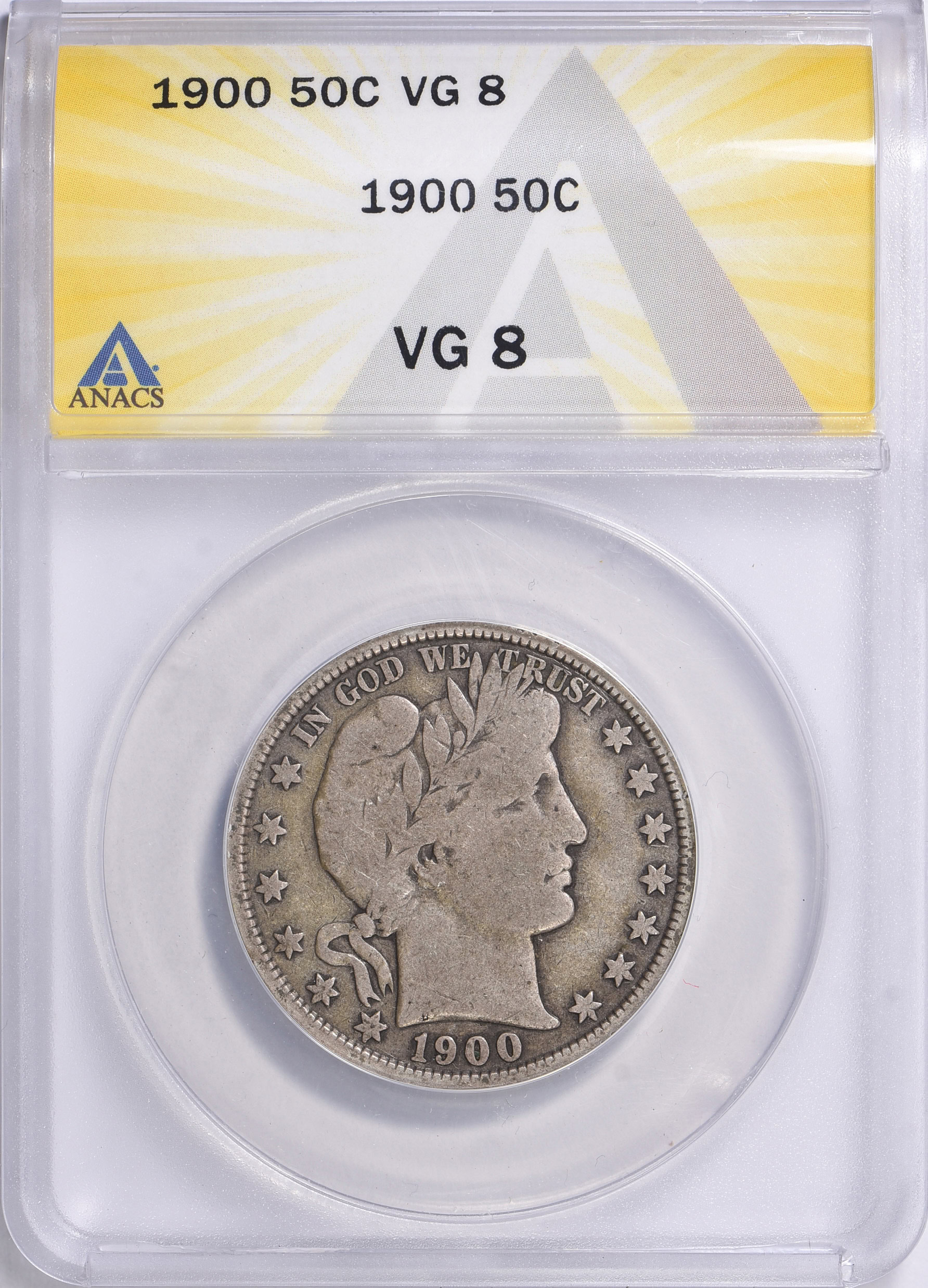 1900 Barber Half Dollar ANACS VG-08 (Item 1779907) | GreatCollections Coin Auctions