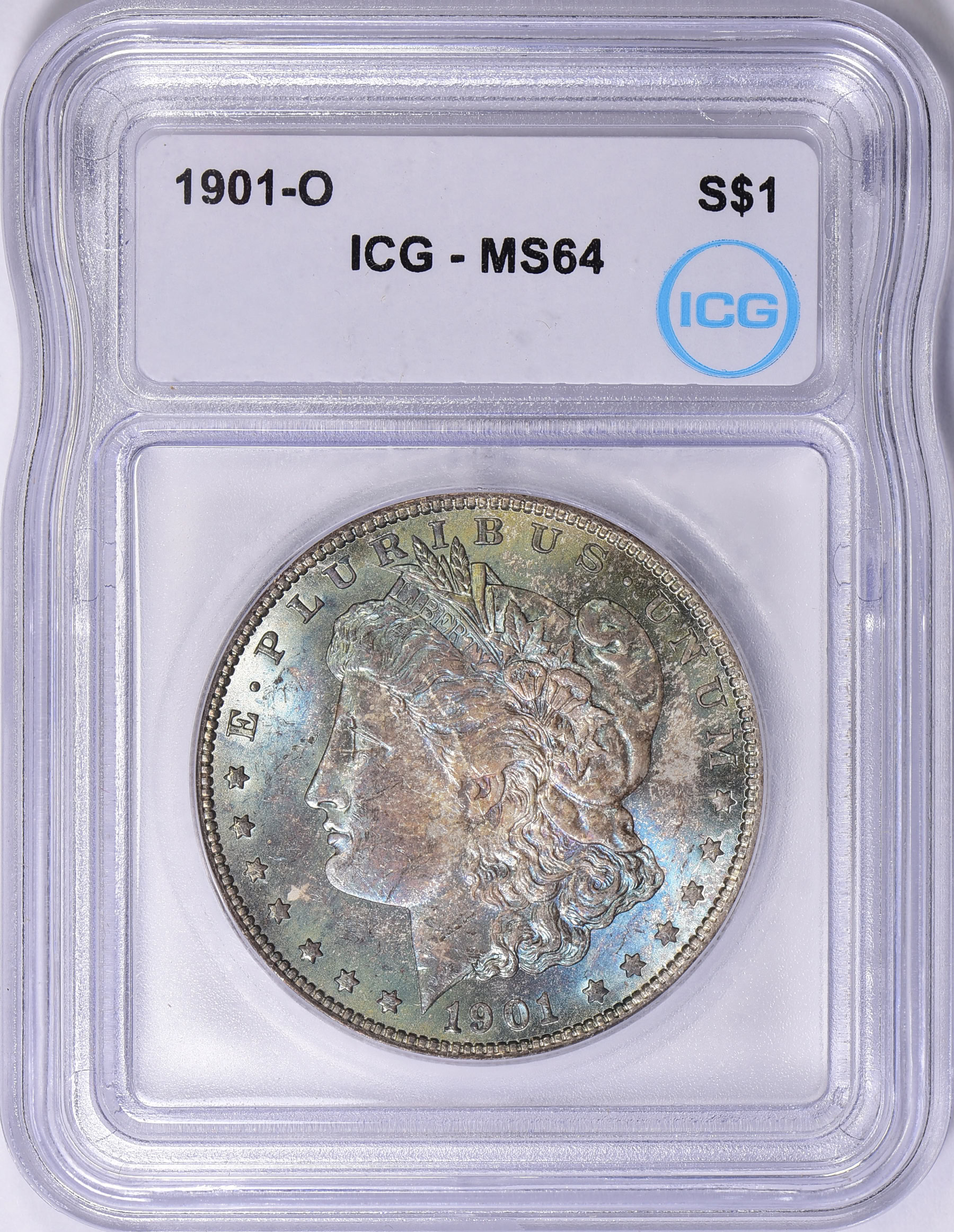 1901-O Morgan Silver Dollar ICG MS-64 (Toned) (Item 1779937) | GreatCollections Coin Auctions