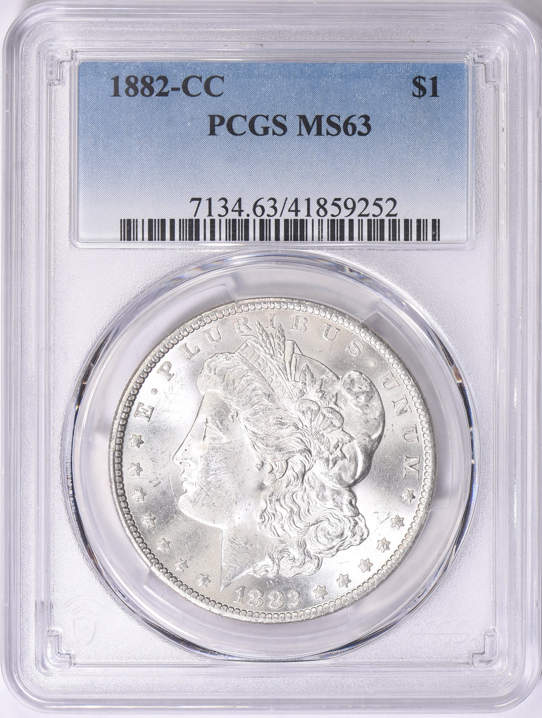 1882-CC Morgan Silver Dollar PCGS MS-63 (Item 1779965) | GreatCollections Coin Auctions