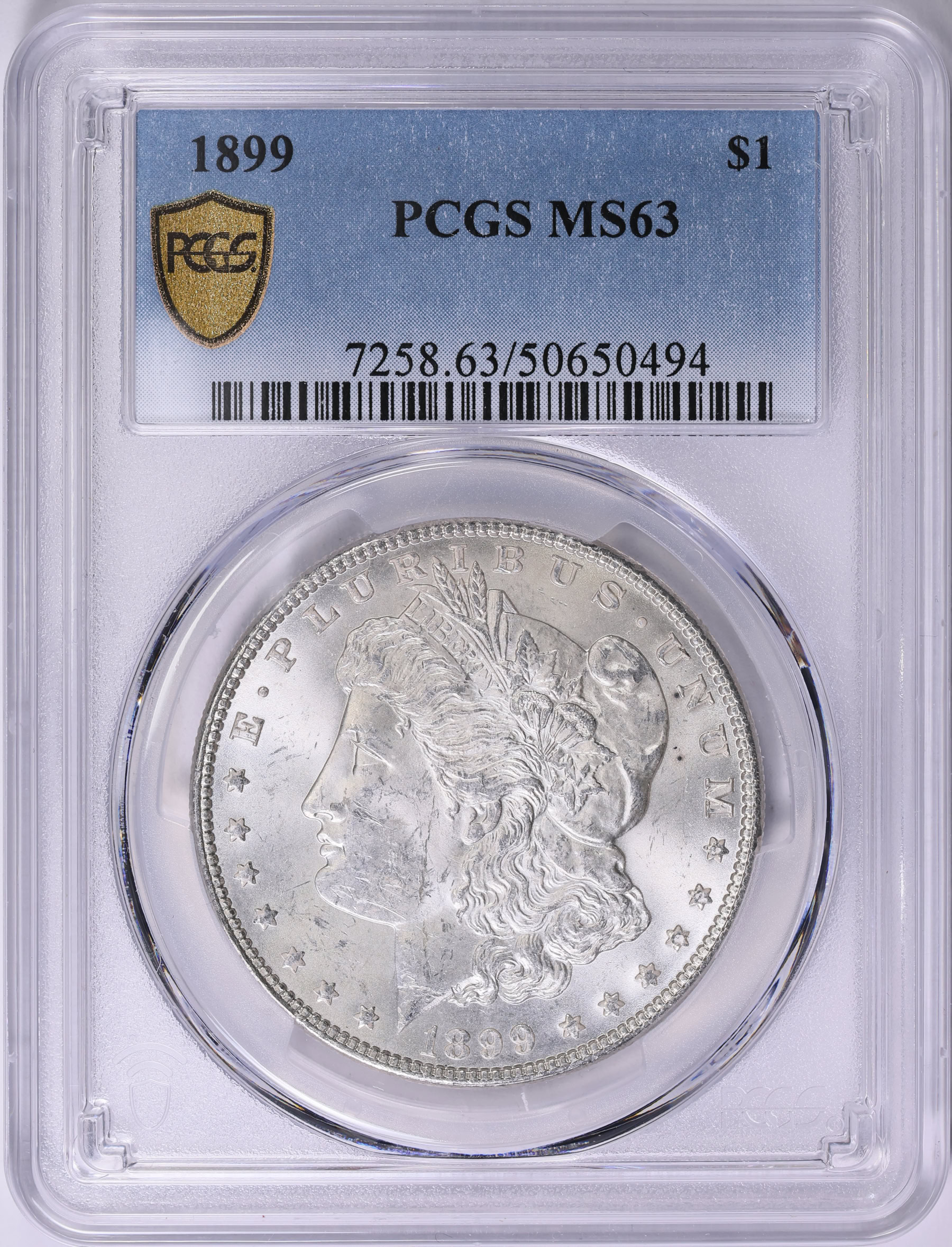 1899 Morgan Silver Dollar PCGS MS-63 (Item 1780015) | GreatCollections Coin Auctions