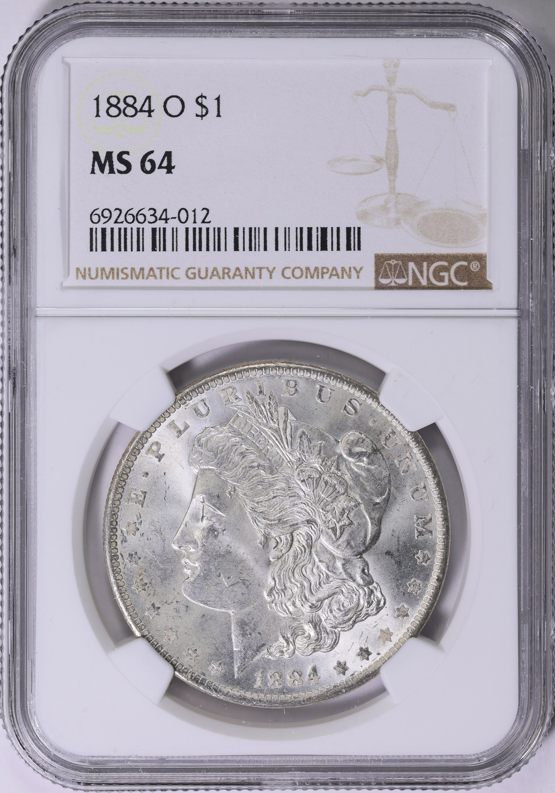 1884-O Morgan Silver Dollar NGC MS-64 (Item 1780023) | GreatCollections Coin Auctions