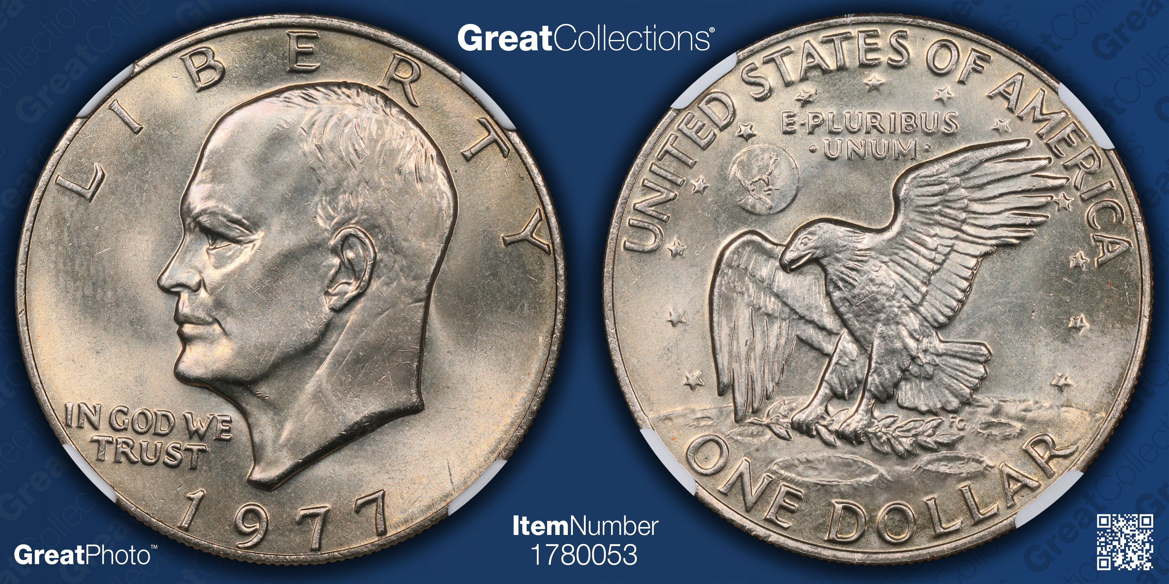 1977 Eisenhower Dollar NGC MS-67 (Item 1780053) | GreatCollections Coin ...