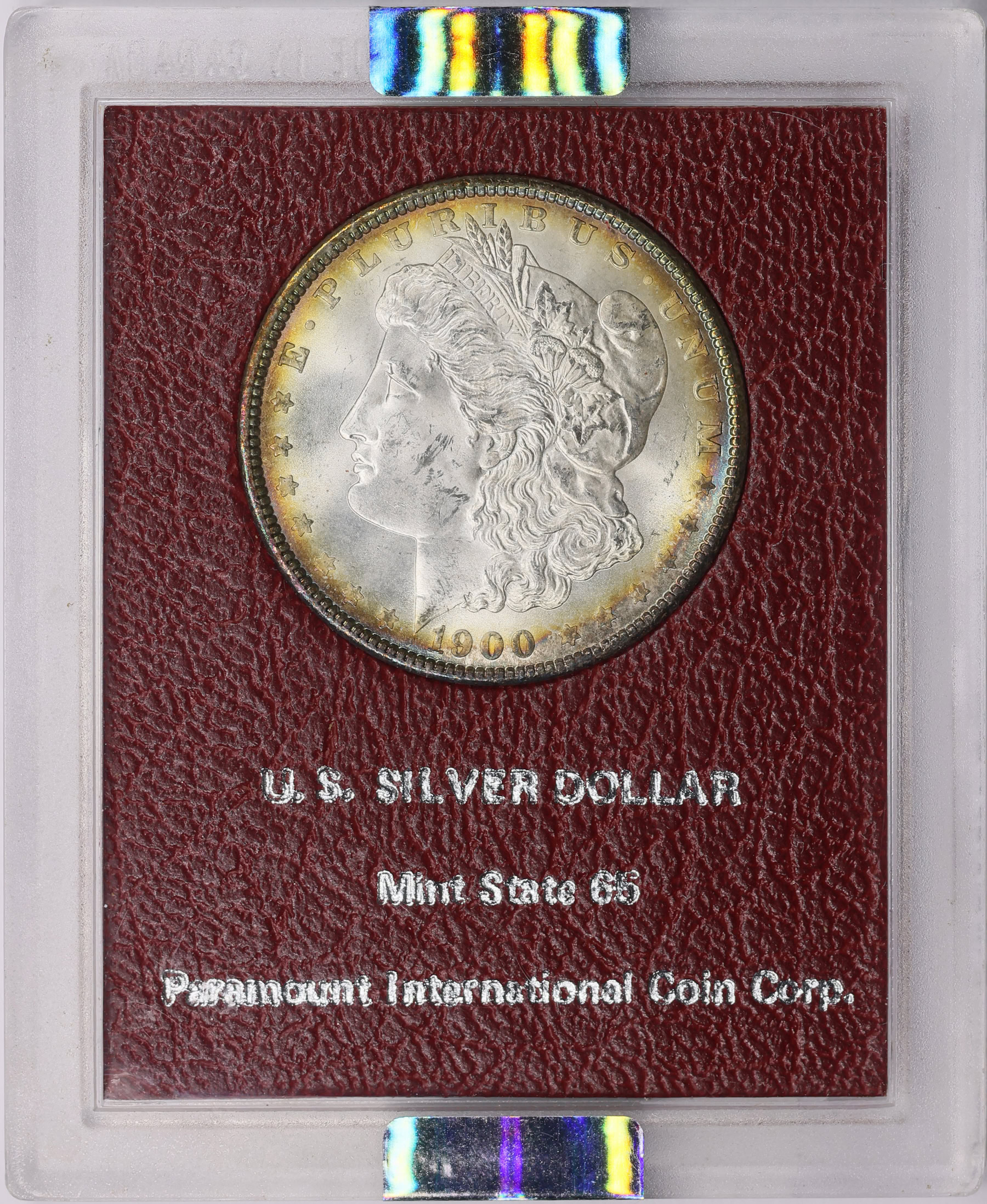 1900 Morgan Silver Dollar NGC MS-65 (Toned) (Paramount Red Holder ...