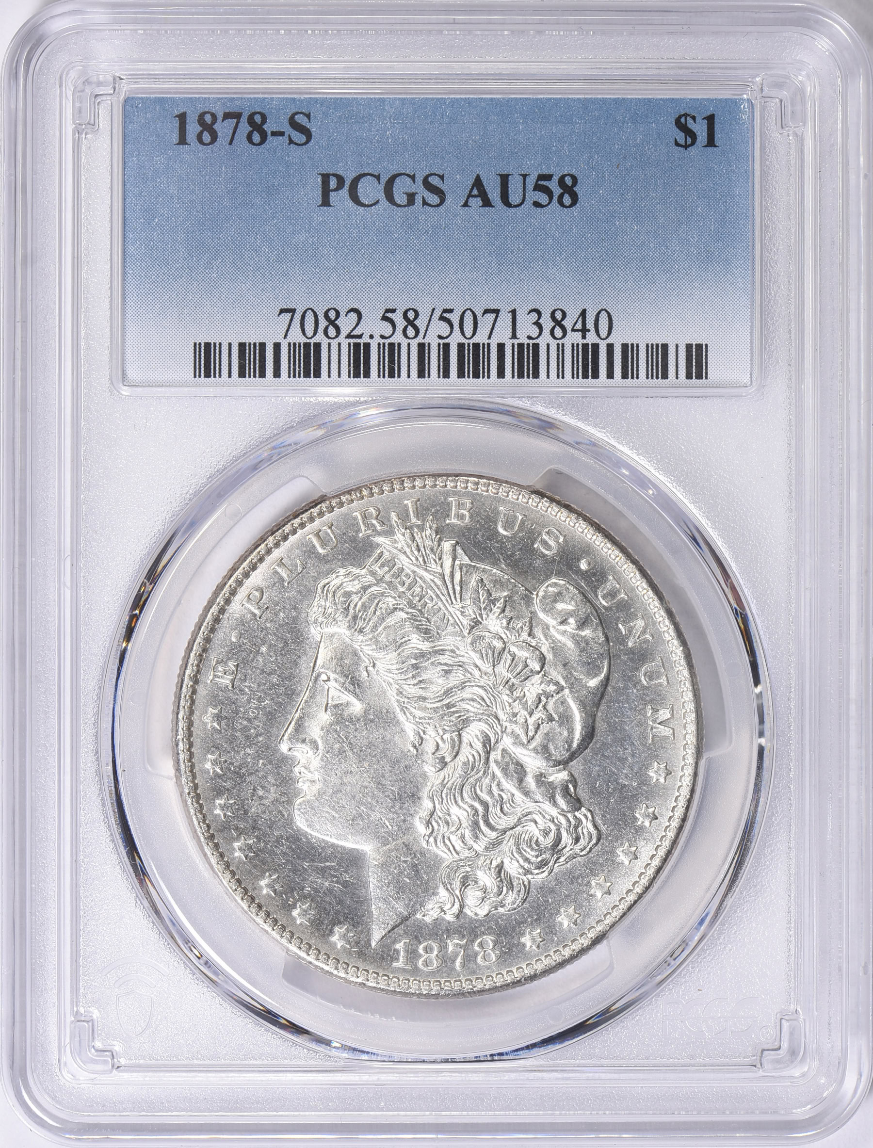 1878-S Morgan Silver Dollar PCGS AU-58 (Item 1780074) | GreatCollections Coin Auctions