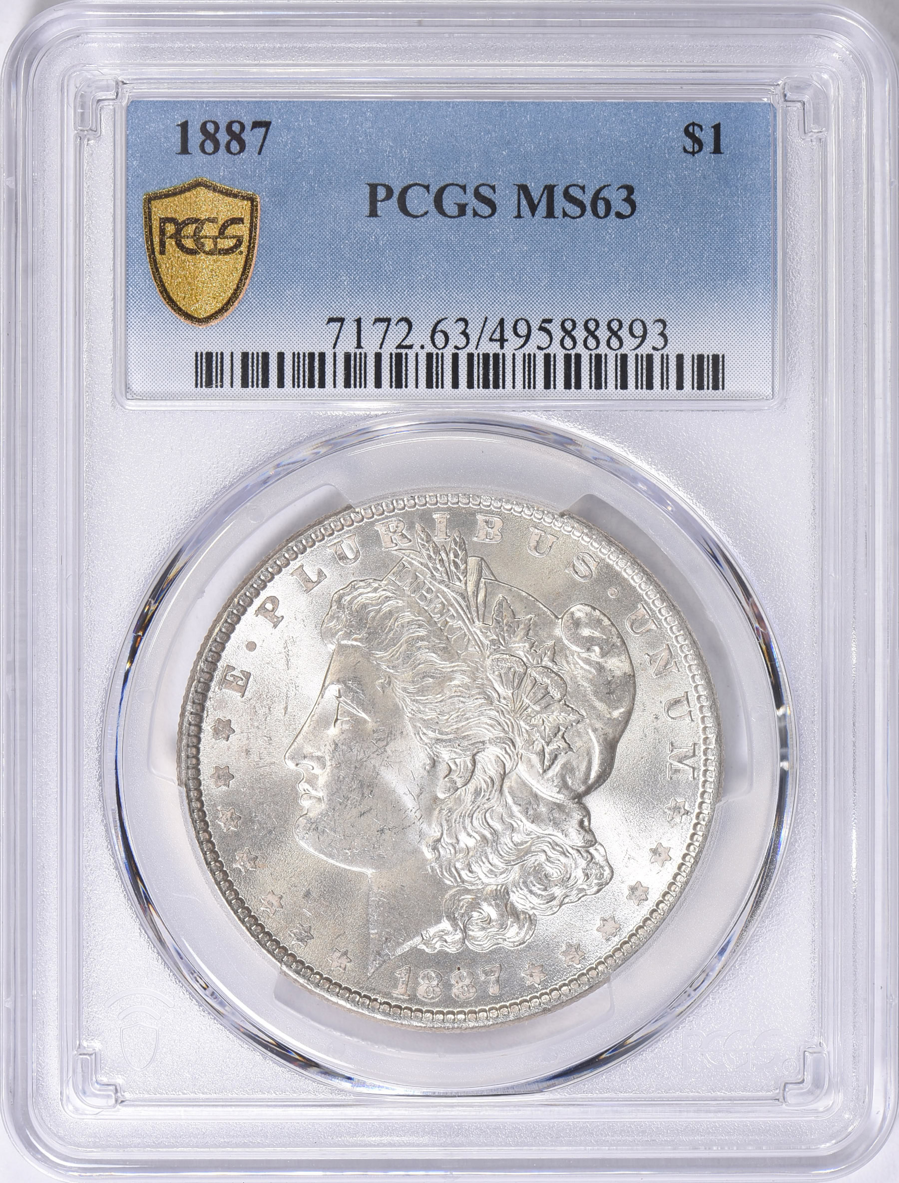 1887 Morgan Silver Dollar PCGS MS-63 (Item 1780085) | GreatCollections Coin Auctions