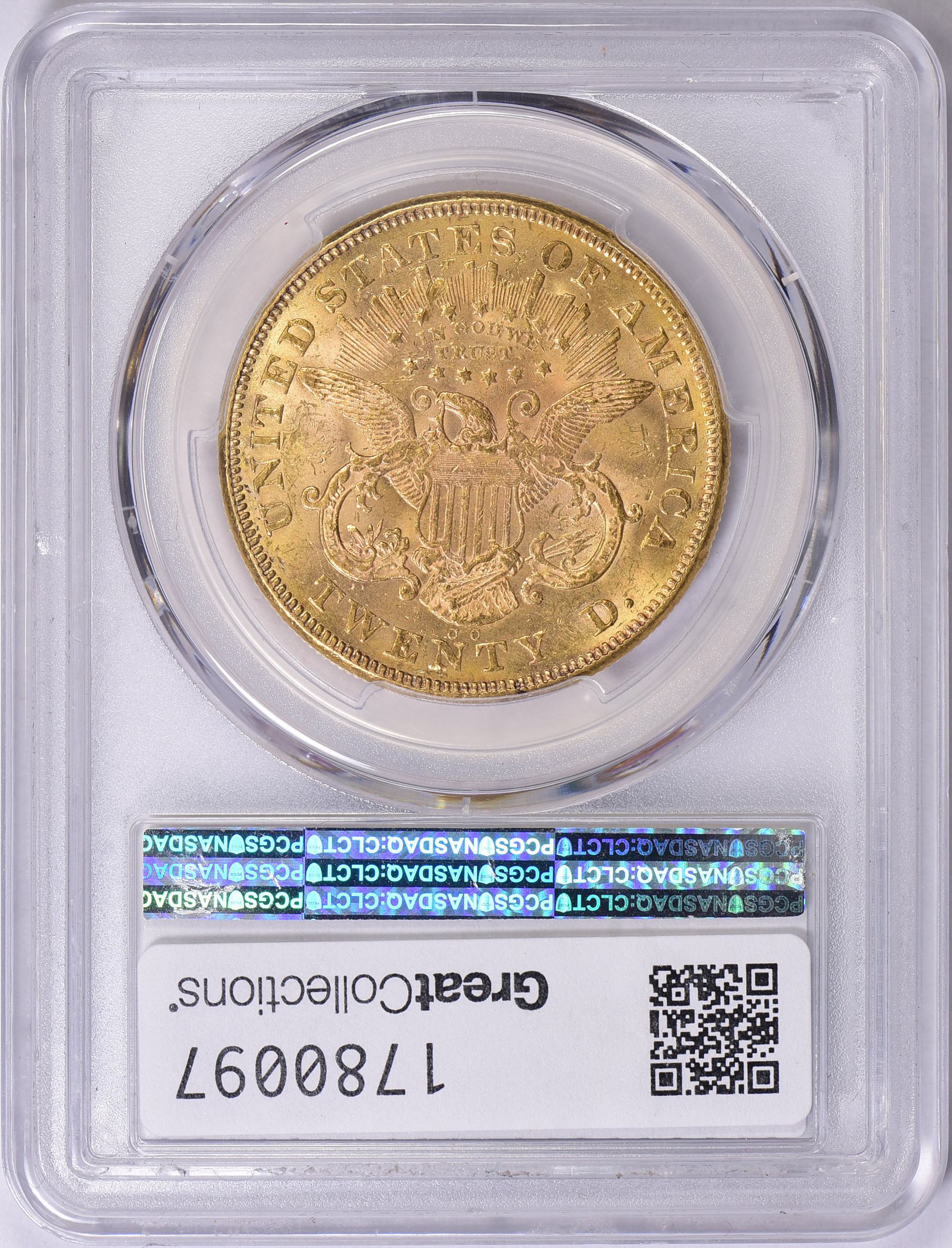 1876-CC Liberty Gold Double Eagle PCGS MS-61 (CAC Green) (Item 1780097) | GreatCollections Coin ...