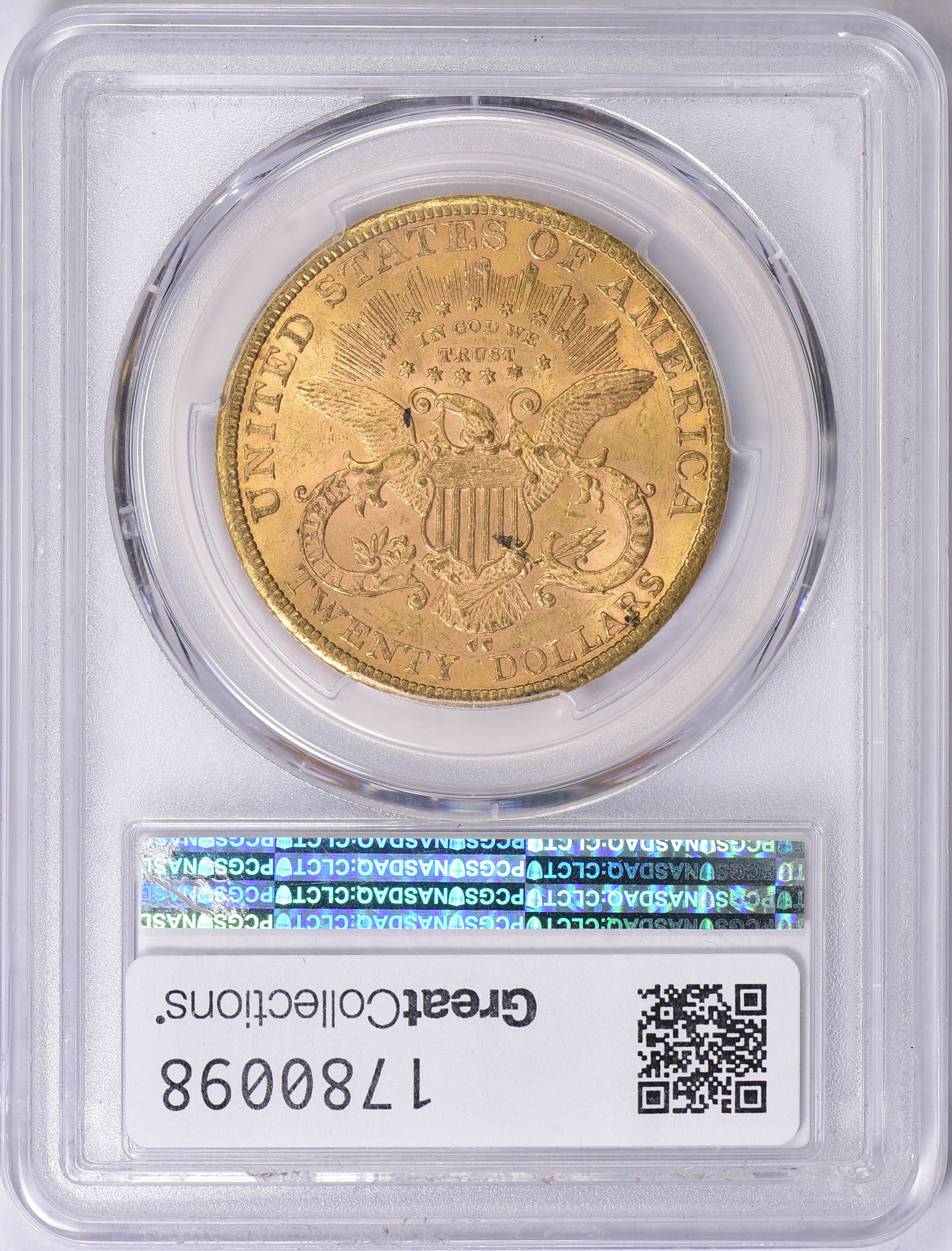 1883-CC Liberty Gold Double Eagle PCGS MS-61 (CAC Green) (Item 1780098) | GreatCollections Coin ...