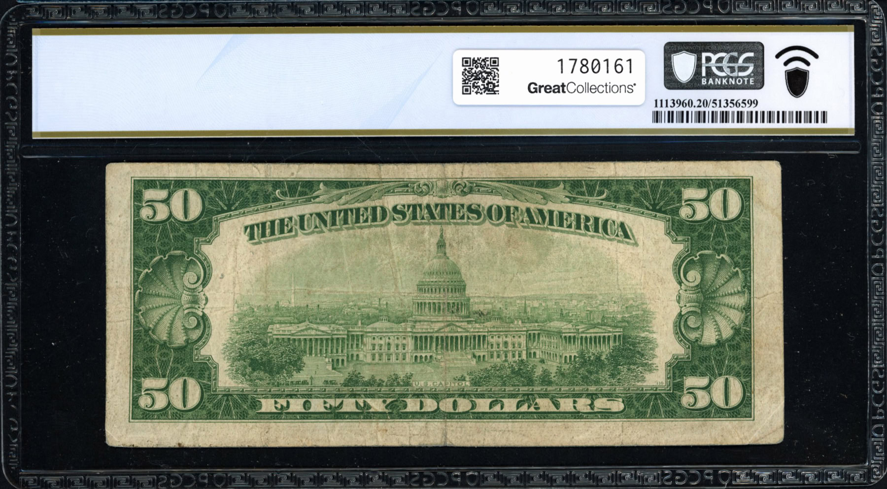 Fr. 2103-Gm (GA Block) 1934A $50 Chicago Federal Reserve Mule Note ...