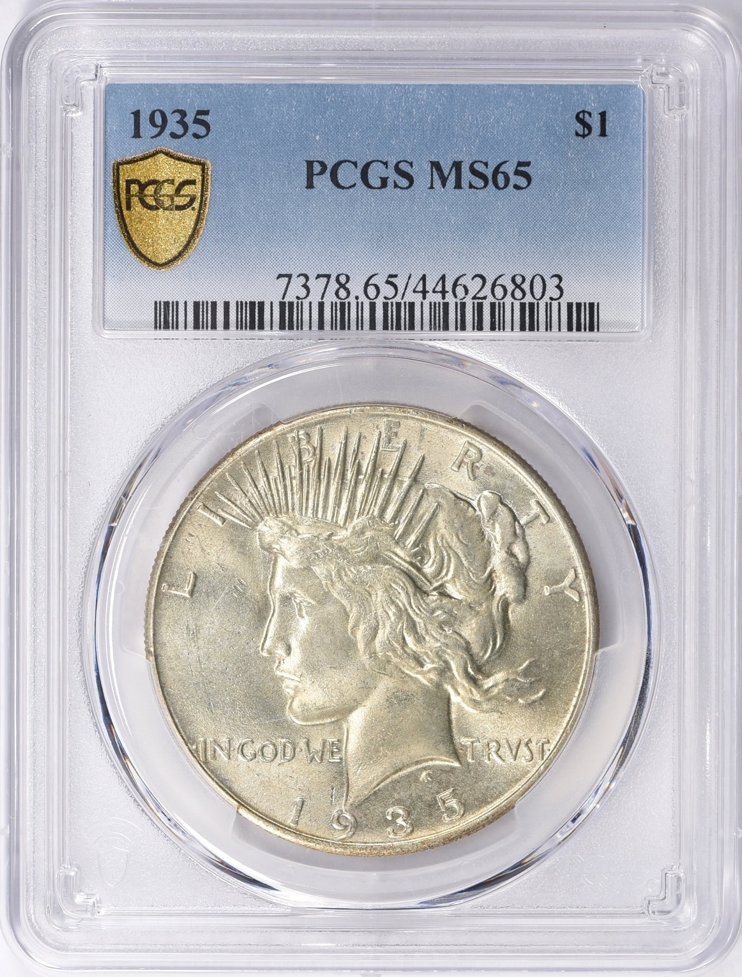 1935 Peace Silver Dollar PCGS MS-65 (Item 1780336) | GreatCollections Coin Auctions
