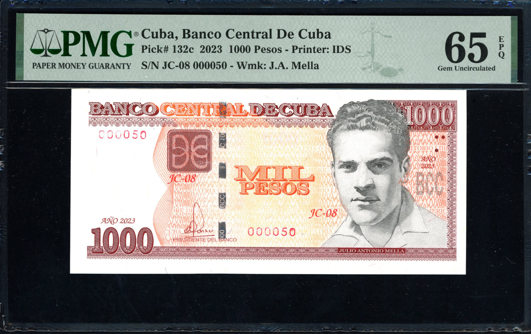 Cuba 2023 1,000 Pesos Banco Central de Cuba Note SCWPM-132c *Low Serial ...