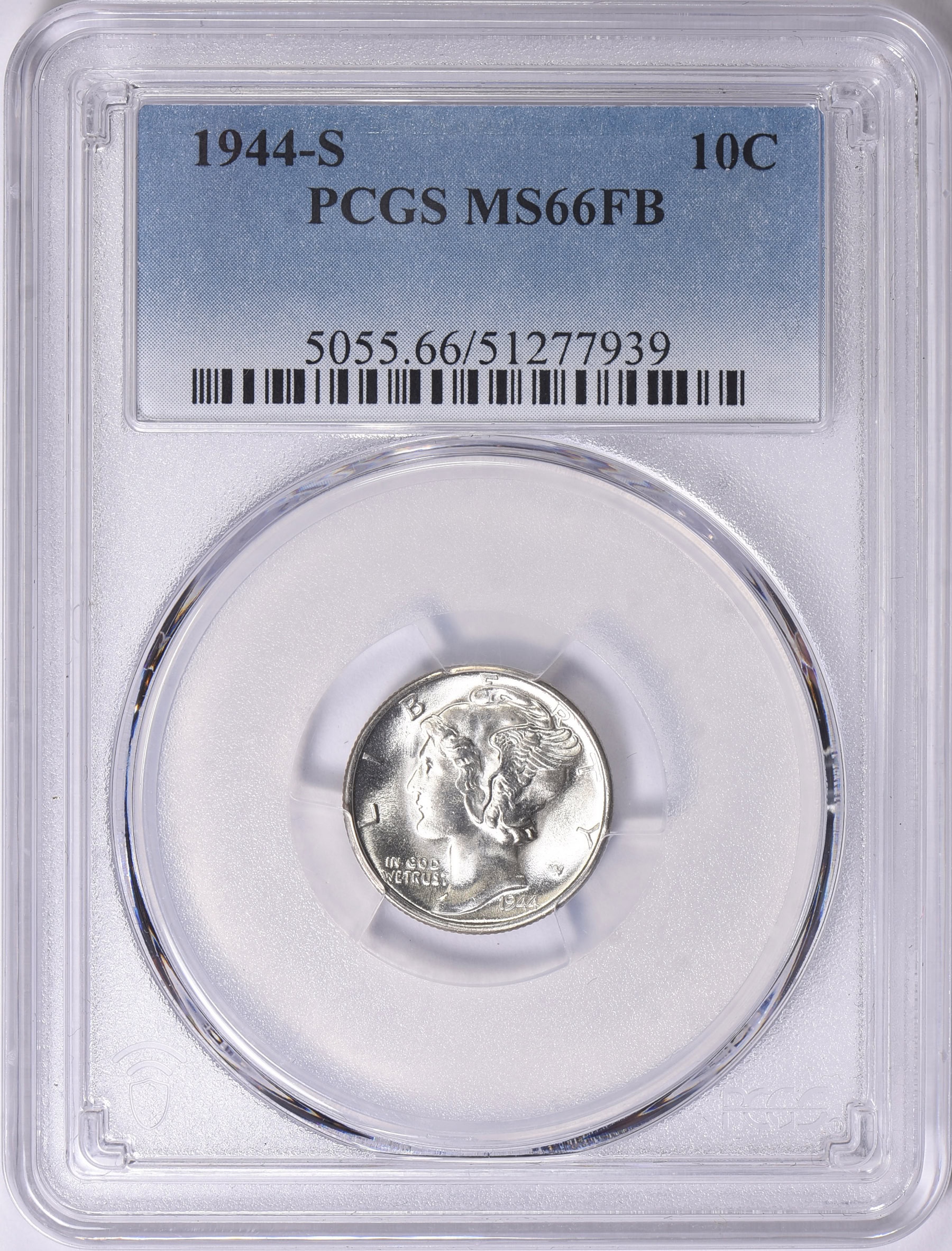 1944-S Mercury Dime PCGS MS-66 FB (Item 1780400) | GreatCollections Coin Auctions