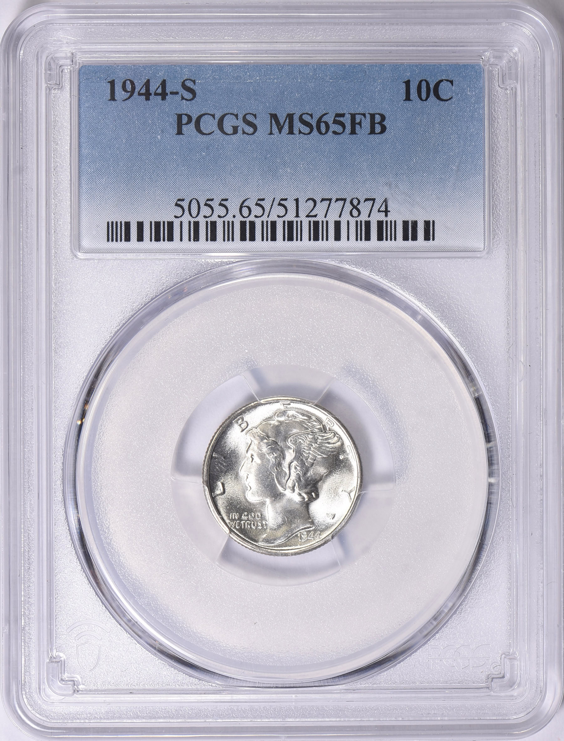 1944-S Mercury Dime PCGS MS-65 FB (Item 1780401) | GreatCollections Coin Auctions