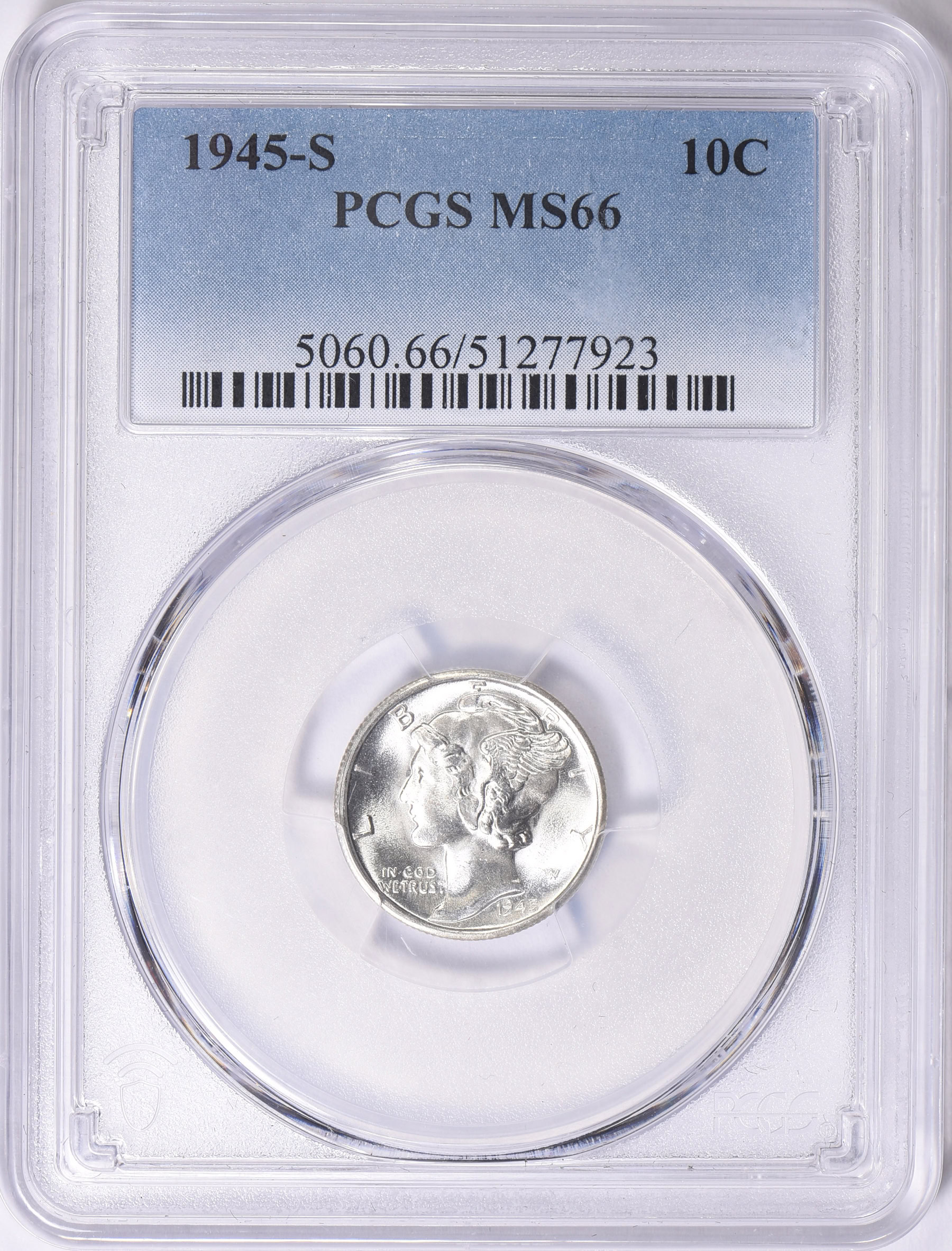 1945-S Mercury Dime PCGS MS-66 (Item 1780402) | GreatCollections Coin Auctions