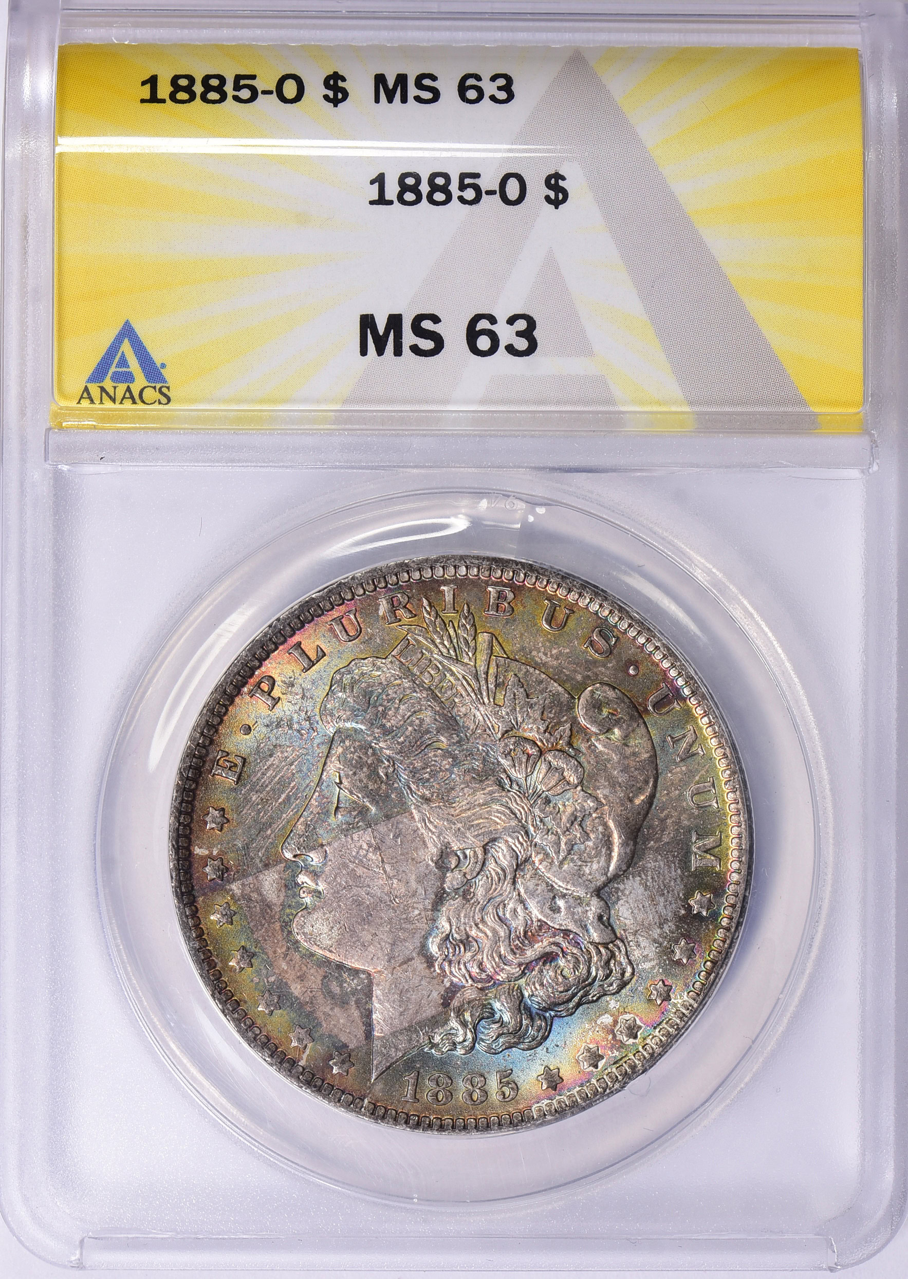 1885-O Morgan Silver Dollar ANACS MS-63 (Toned) (Item 1780489 ...