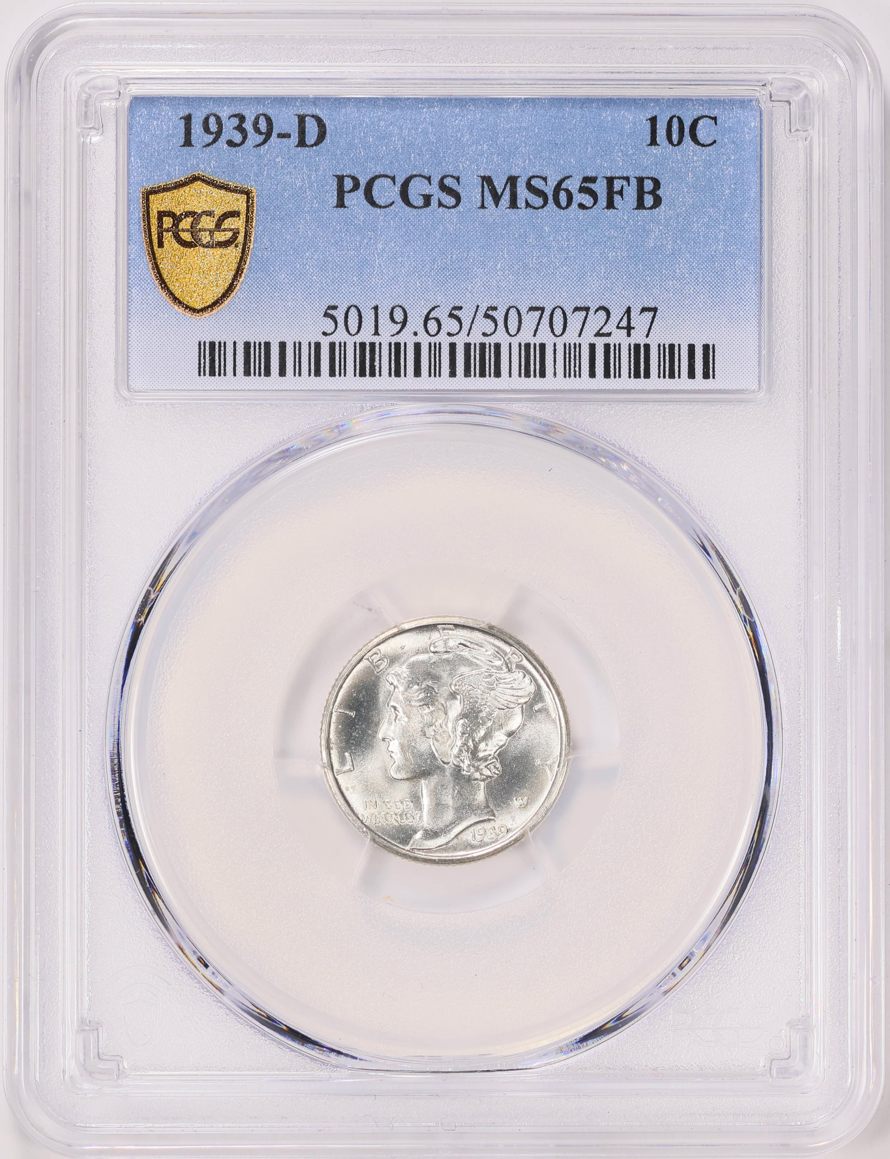 1939-D Mercury Dime PCGS MS-65 FB (Item 1780521) | GreatCollections Coin Auctions