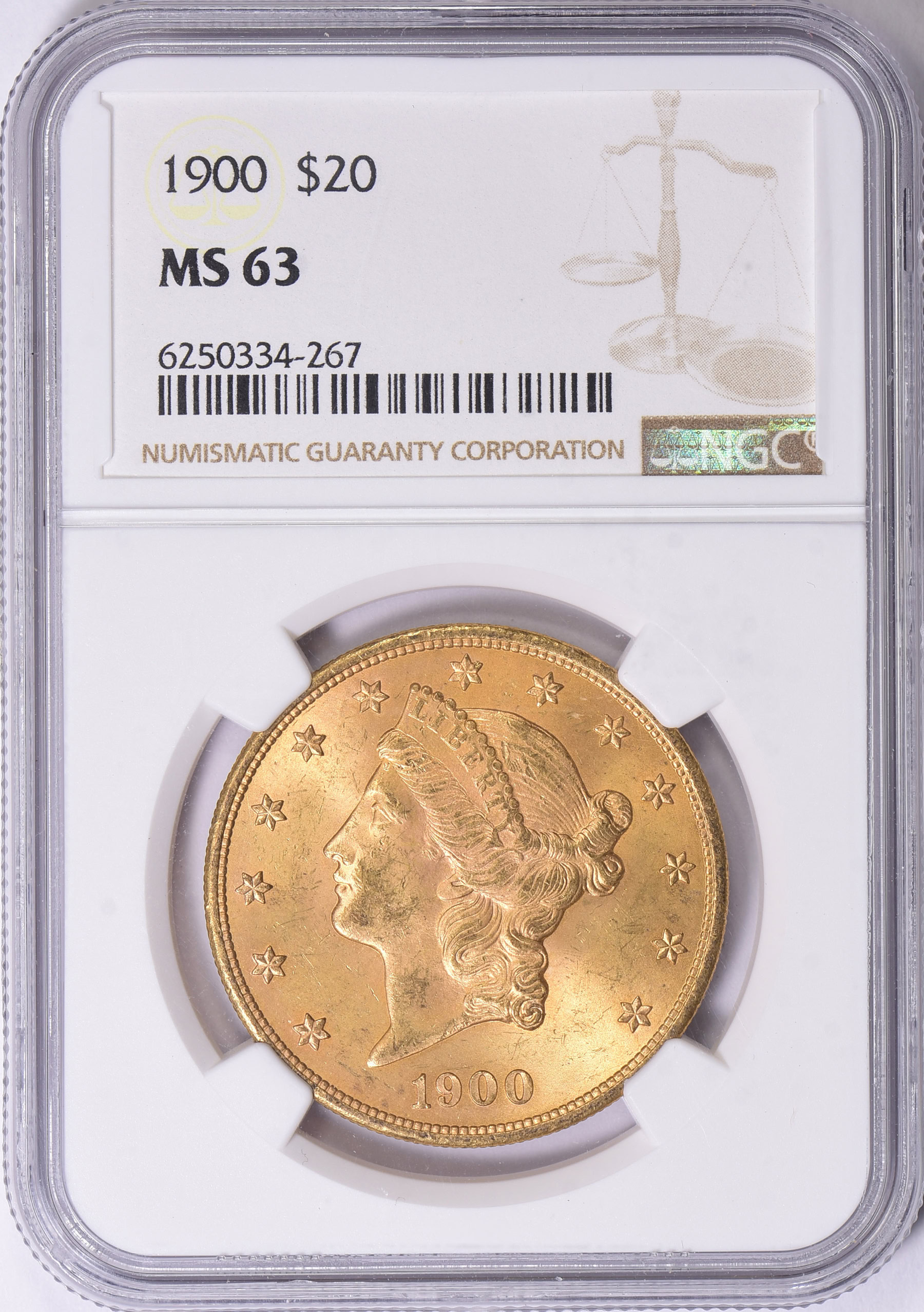 1900 Liberty Gold Double Eagle NGC MS-63 (Item 1780555) | GreatCollections Coin Auctions