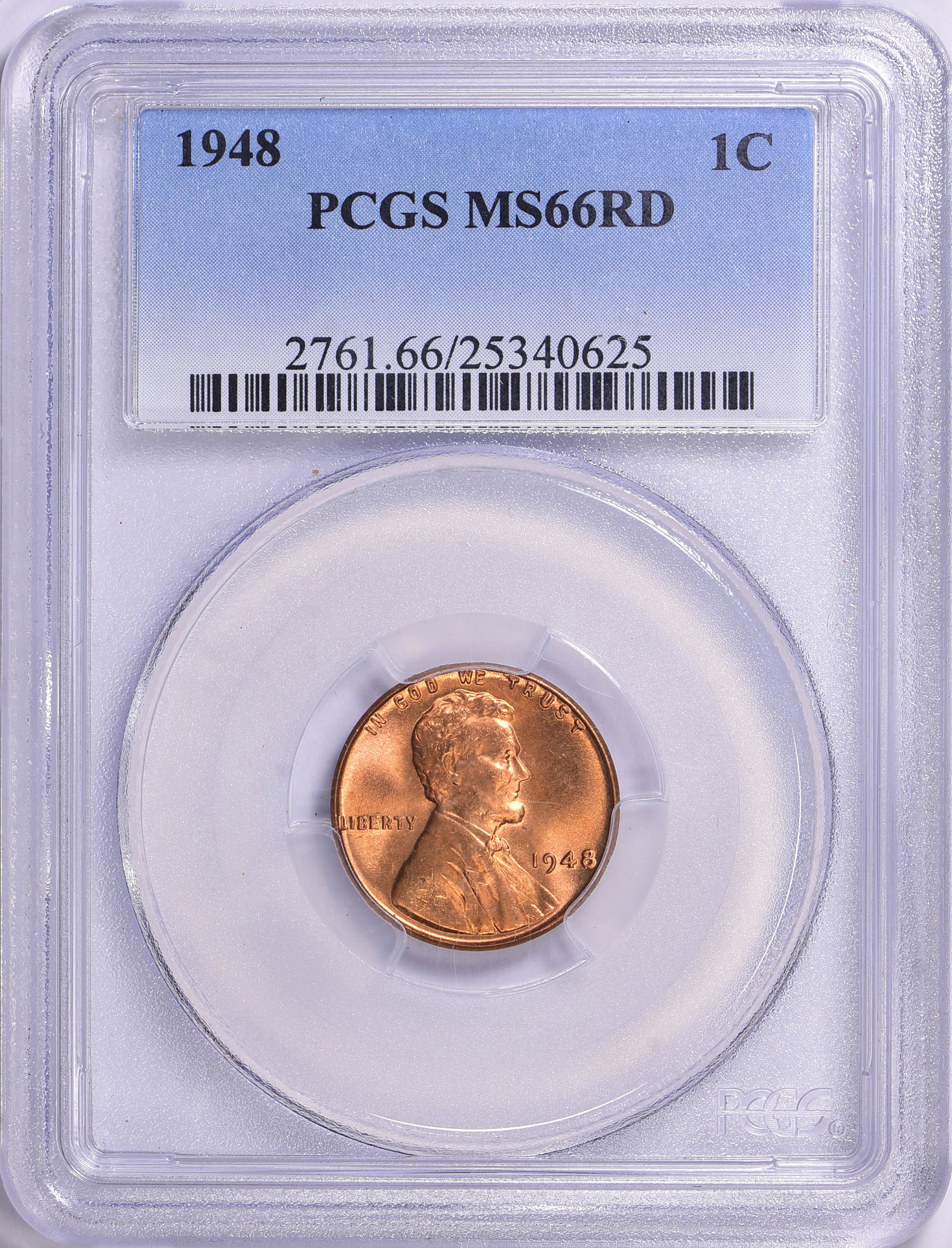 1948 Lincoln Cent PCGS MS-66 RD (Item 1780563) | GreatCollections Coin Auctions