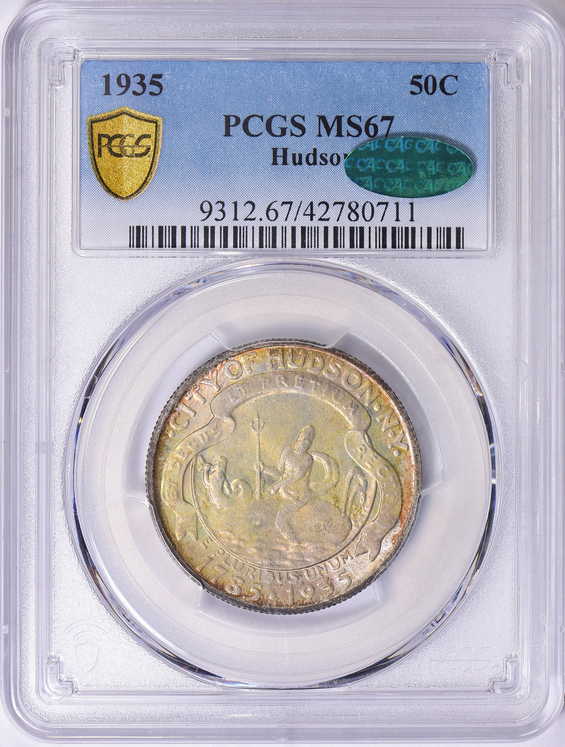 1935 Hudson, New York, Sesquicentennial Half Dollar PCGS MS-67 (CAC ...