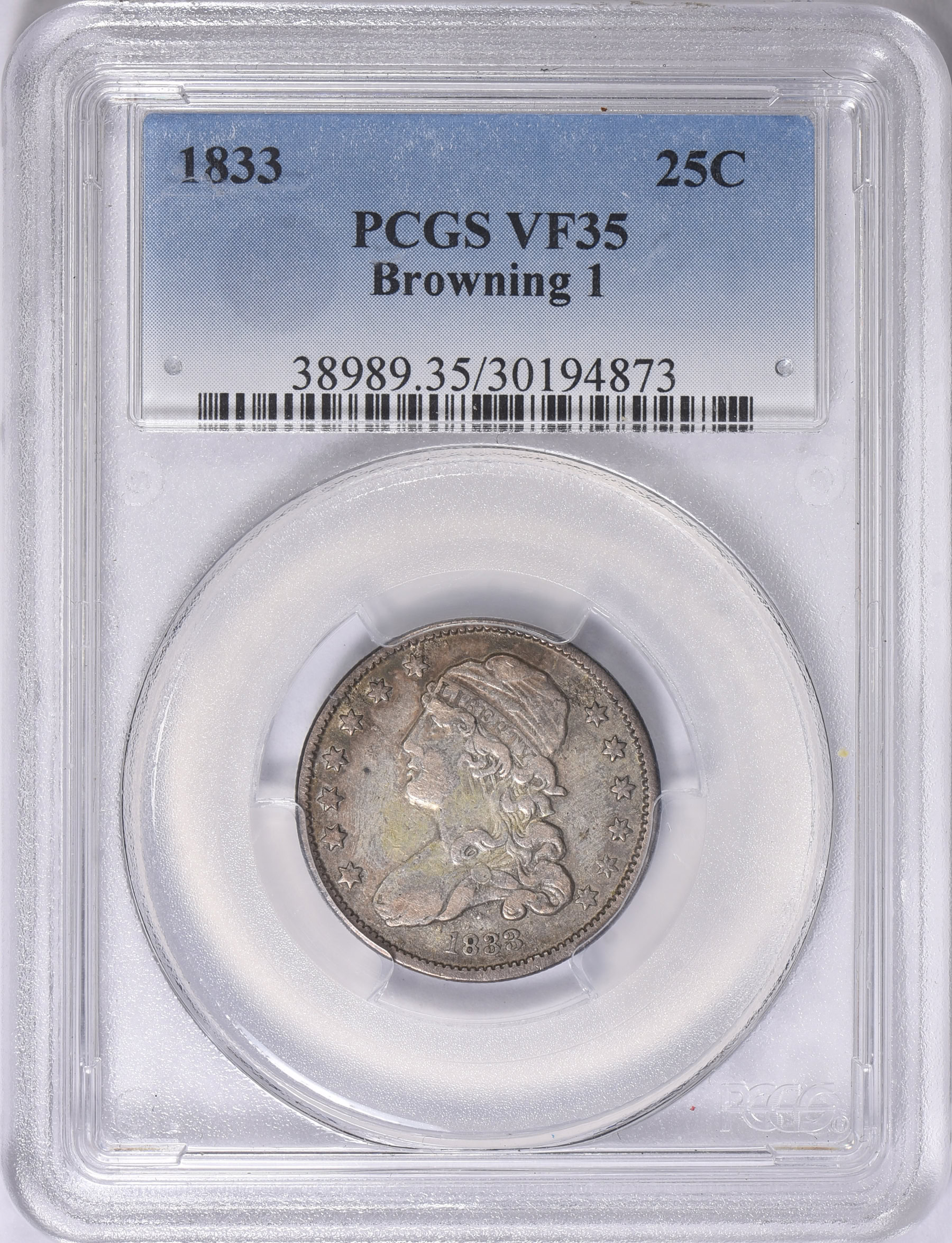 1833 Capped Bust Quarter Browning 1 PCGS VF-35 (Item 1780720 ...