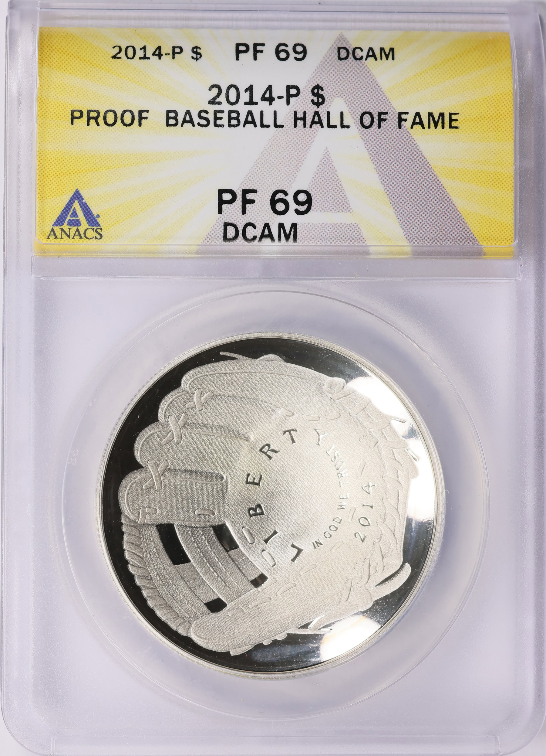 2014-P Baseball Hall of Fame Silver Dollar ANACS Proof-69 DCAM (Item ...