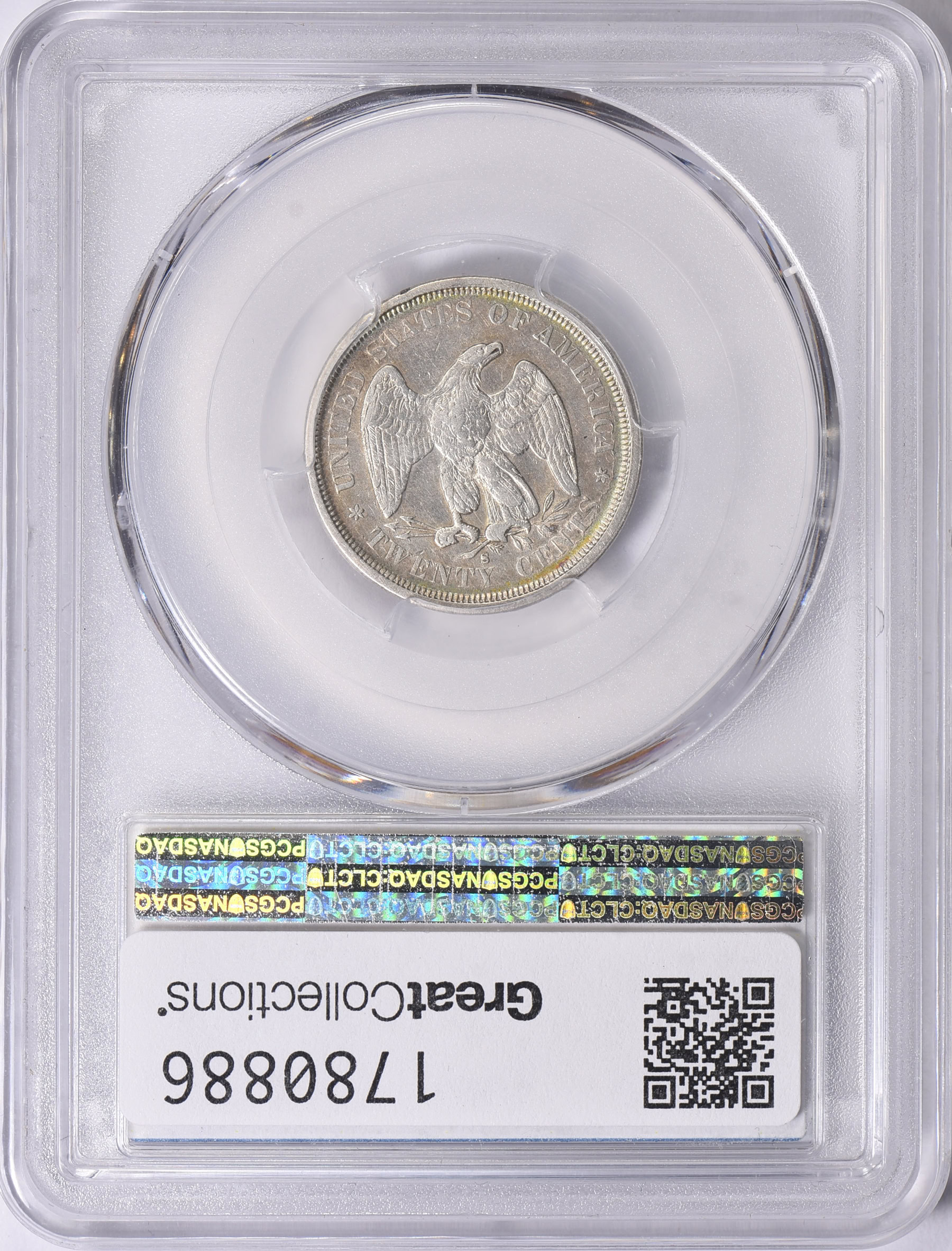 1875-S Twenty-Cent Piece PCGS XF-45 (Item 1780886) | GreatCollections ...