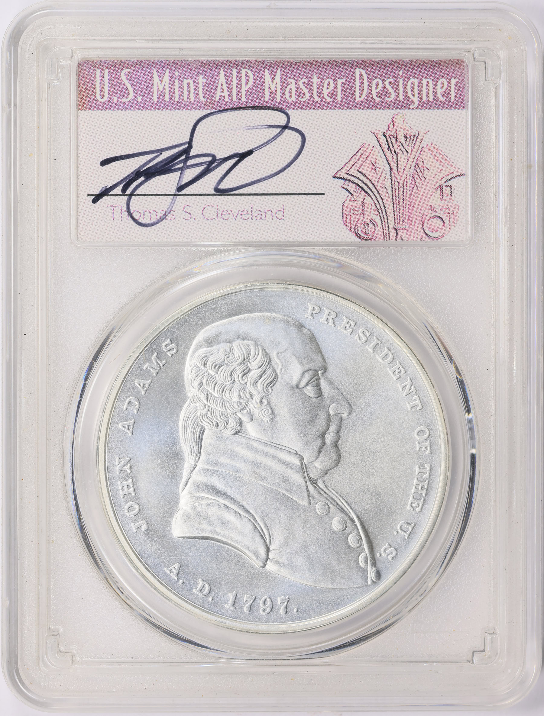 (2018) U.S. Mint Medal John Adams "1797" Silver Matte Finish - First ...